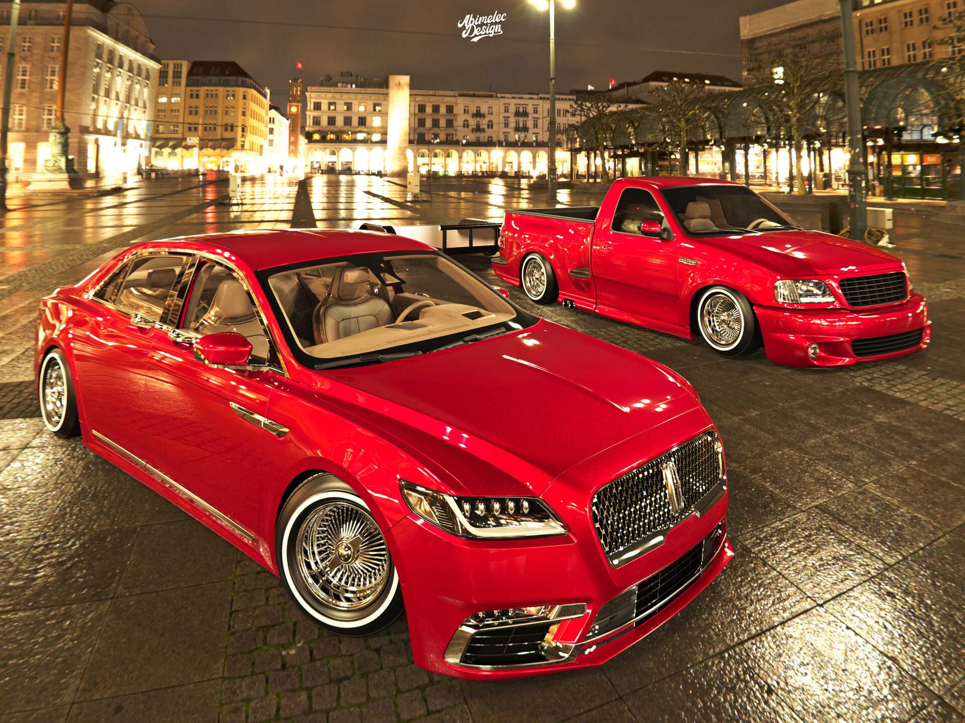 ArtStation - Custom Ford SVT Lightning & Lincoln Continental