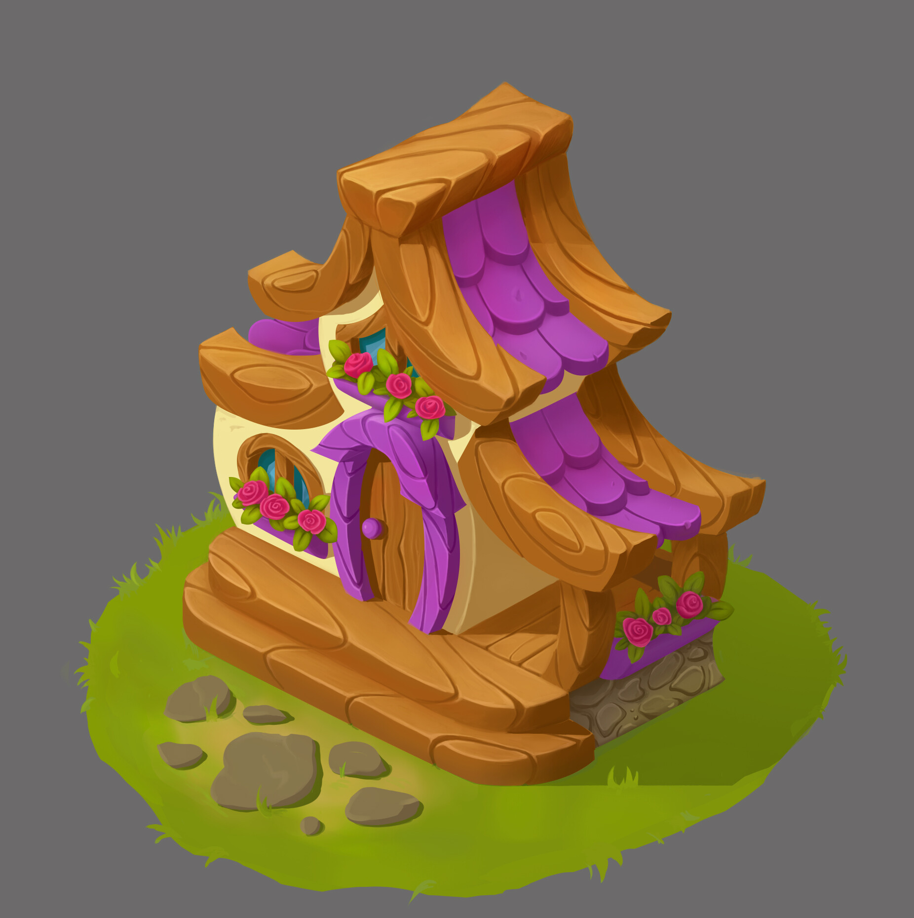 ArtStation - House in isometric projection