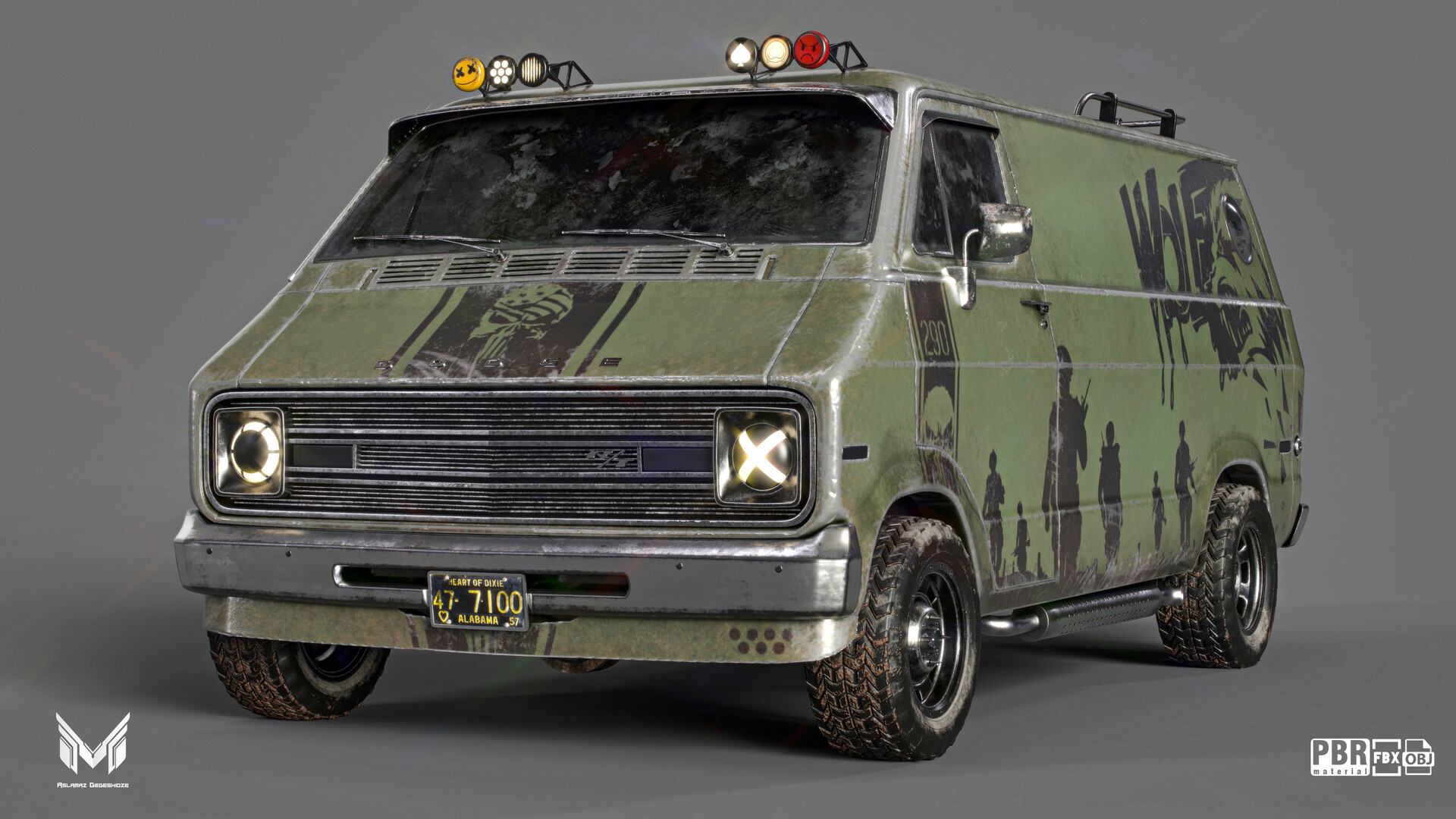 ArtStation - DODGE-TRADESMAN_VAN-1974