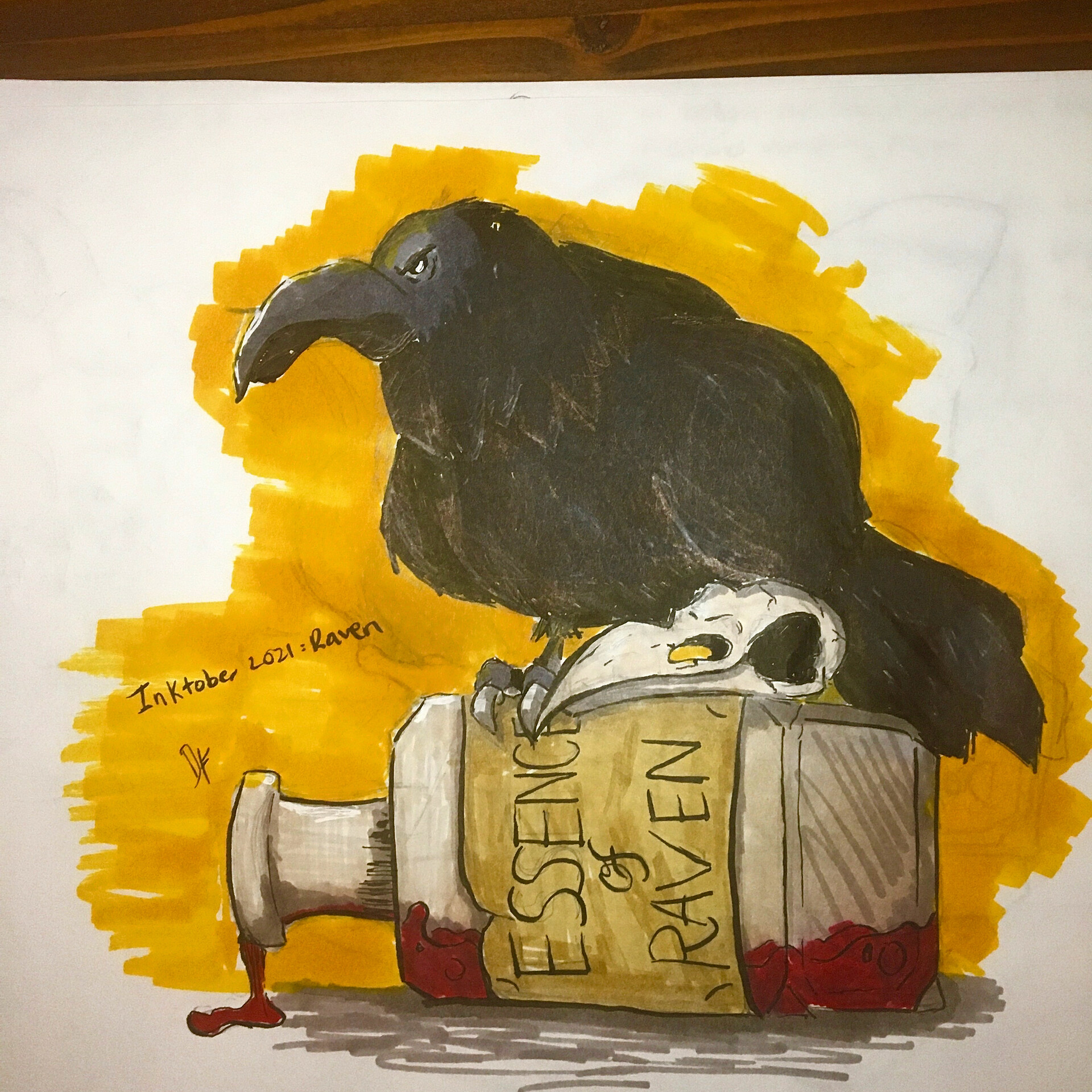ArtStation - inktober 2021: Raven