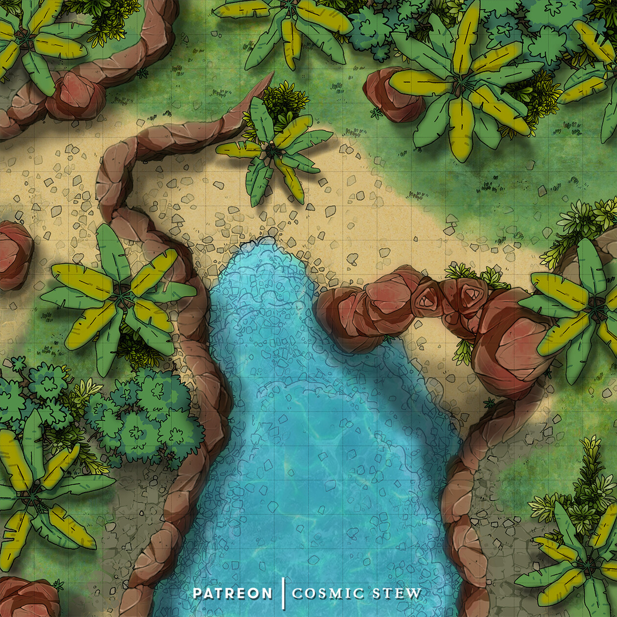 ArtStation - Some Tropical Battlemaps for DnD and other TTRPGs!