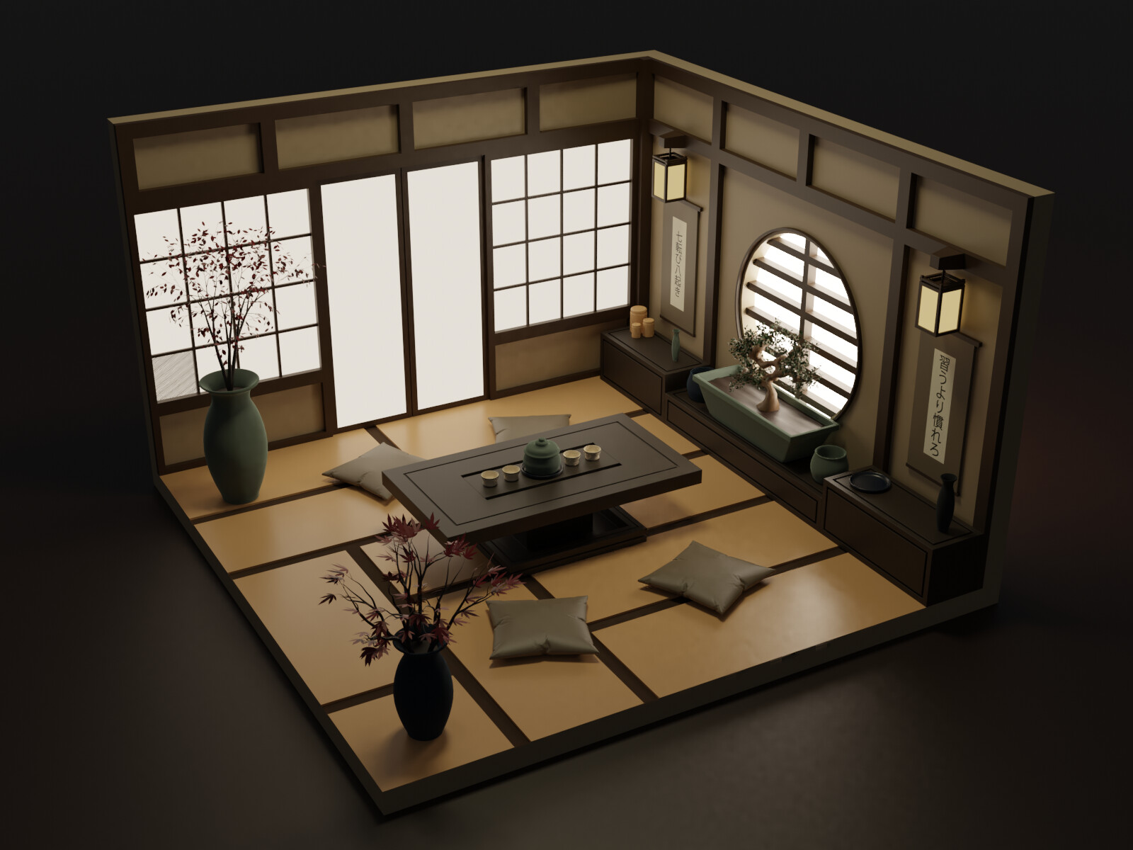 ArtStation - 3D Japanese room