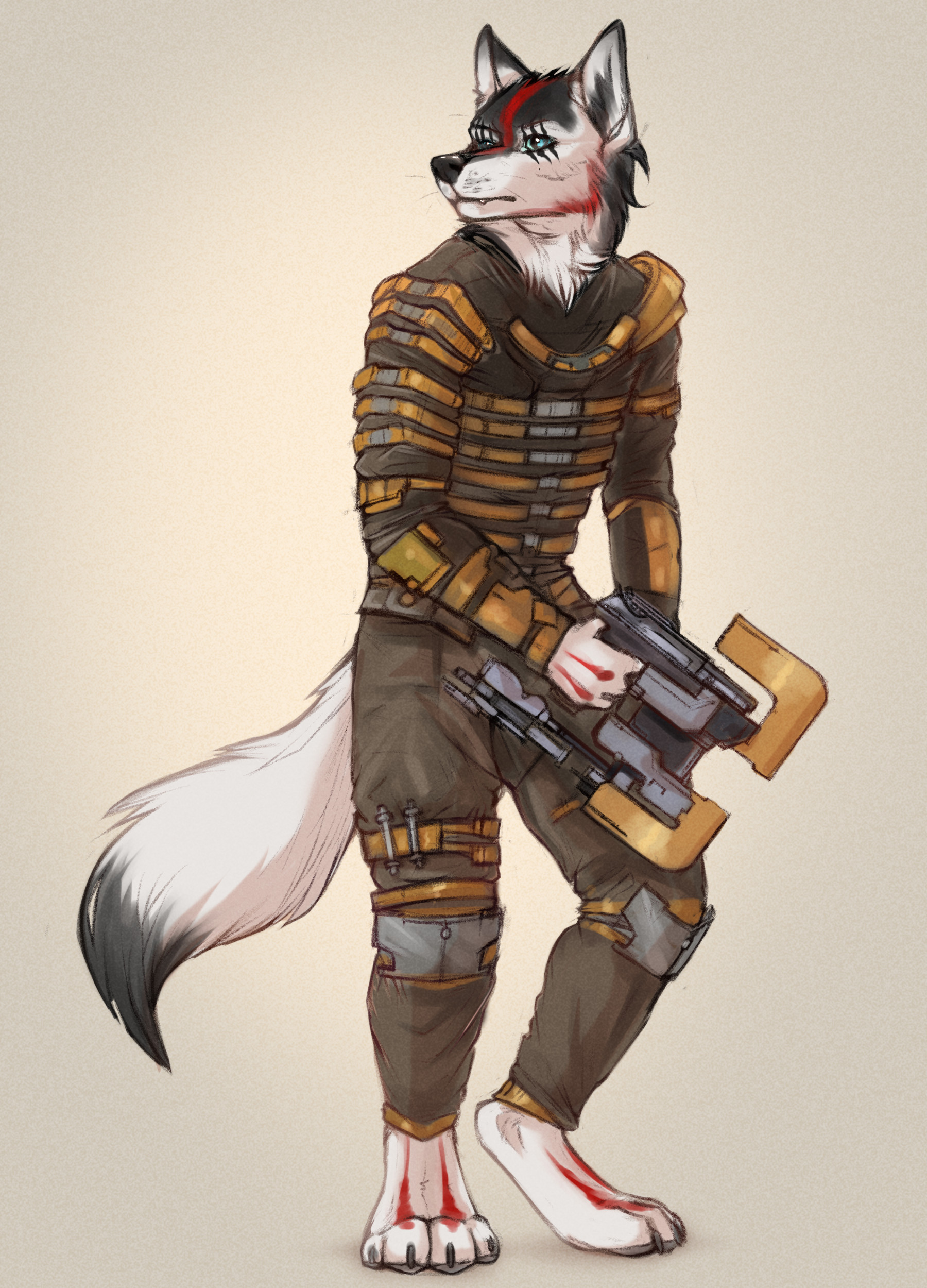 The Big ImageBoard (TBIB) - absurd res anthro barefoot black body black fur canid canine canis ...