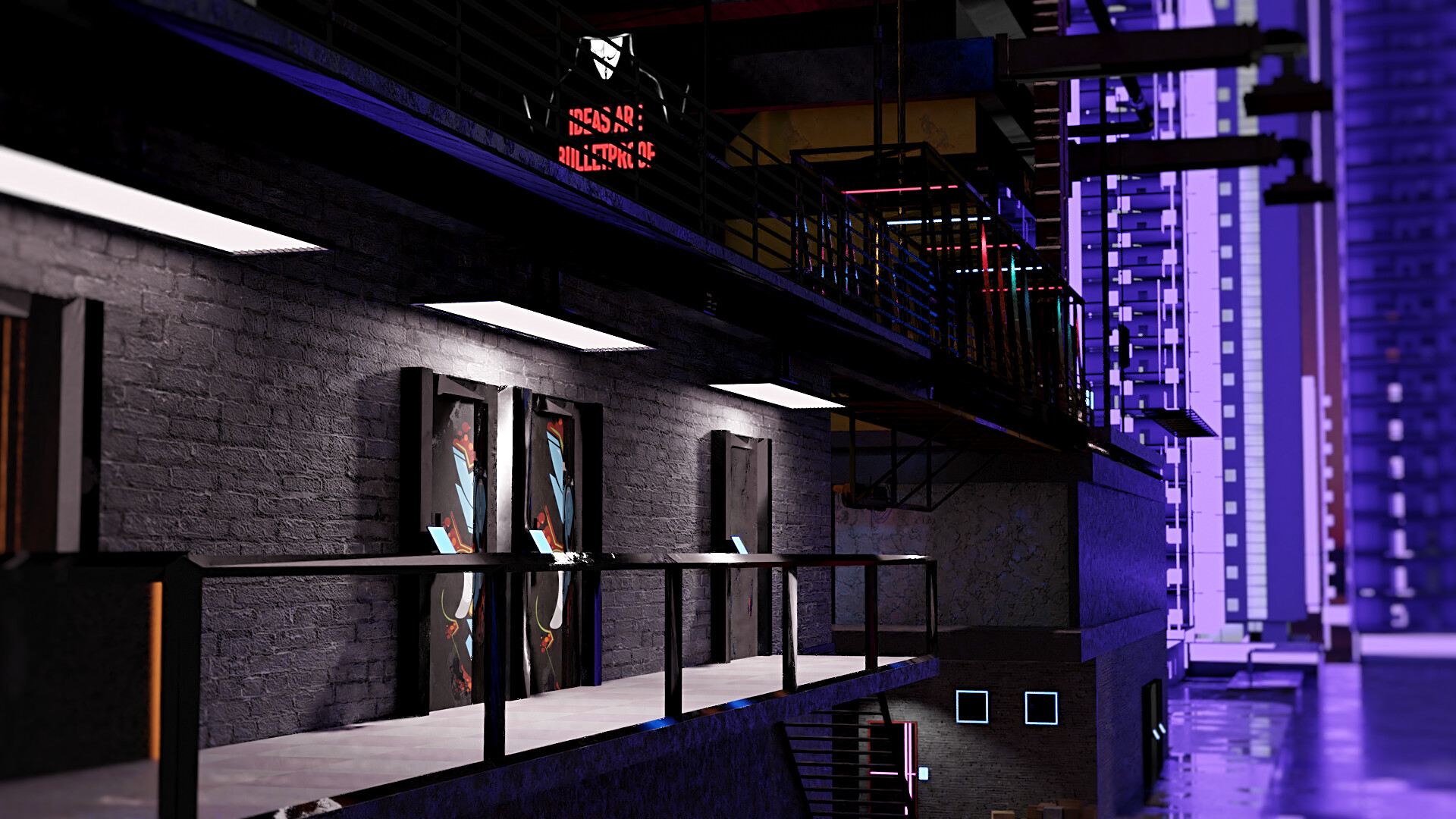 ArtStation - Blender 3D - Cyberpunk scene