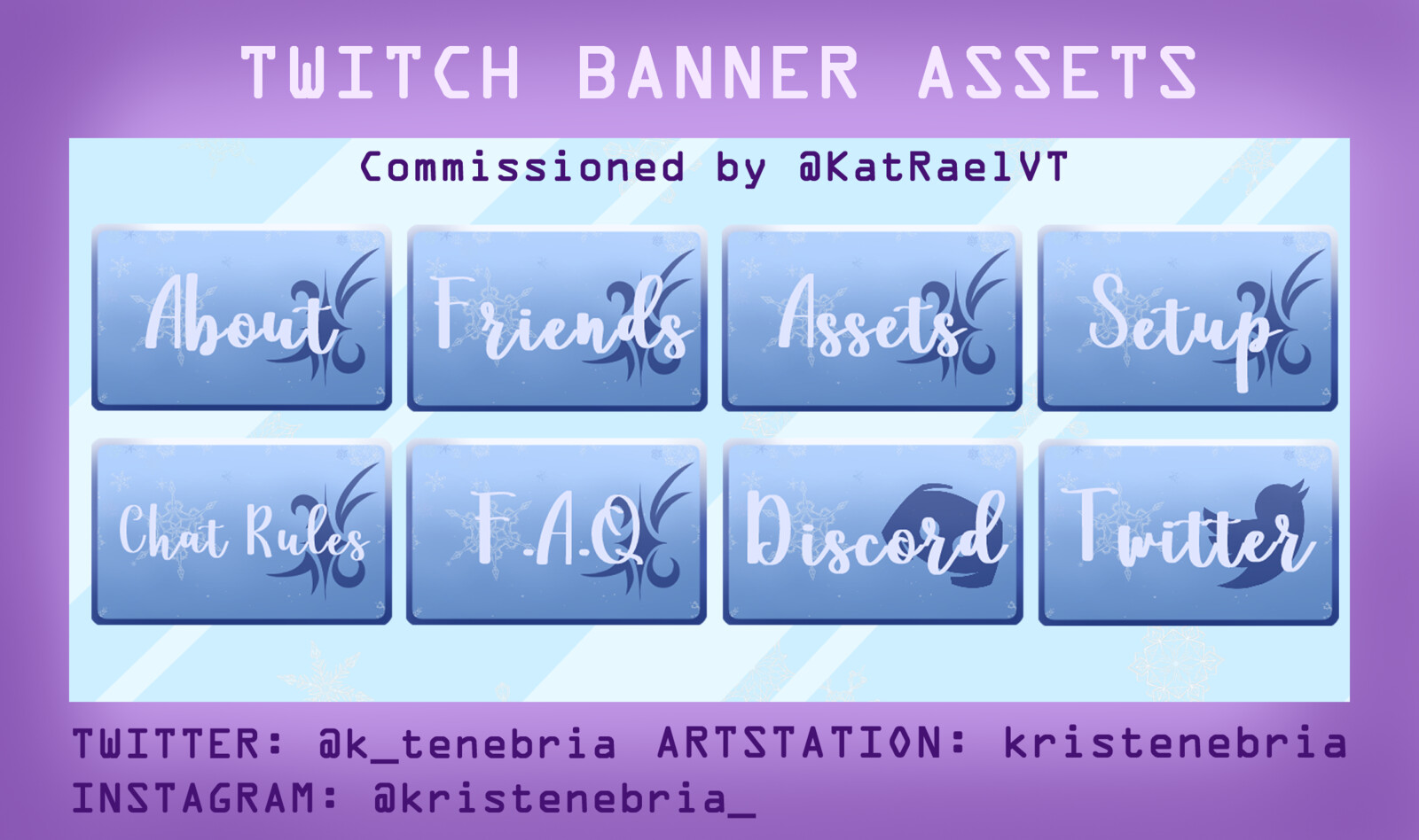 Kristen Lum - Commission - KatRael Twitch Banner Assets