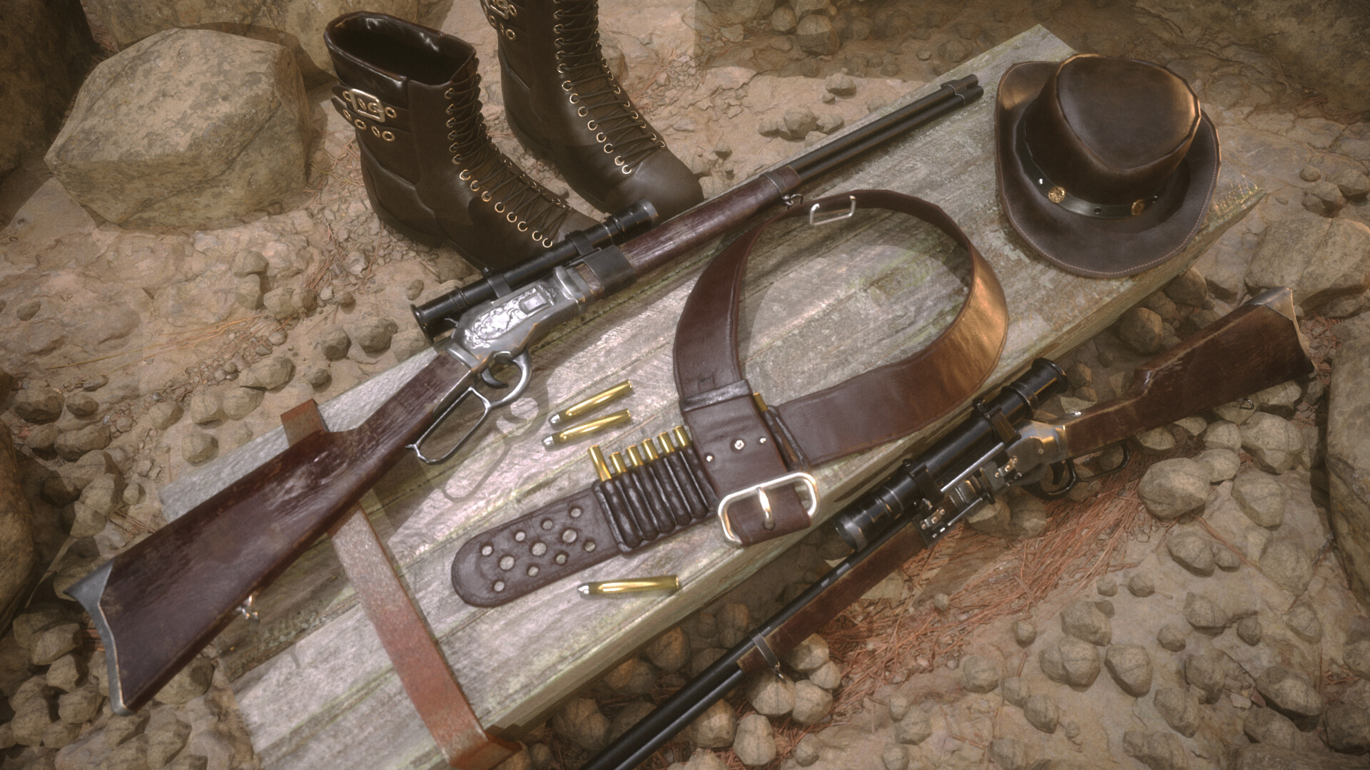 ArtStation - Winchester Rifle set
