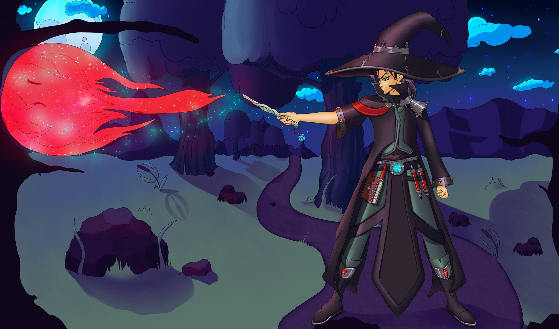 ArtStation - Mage prince in forest