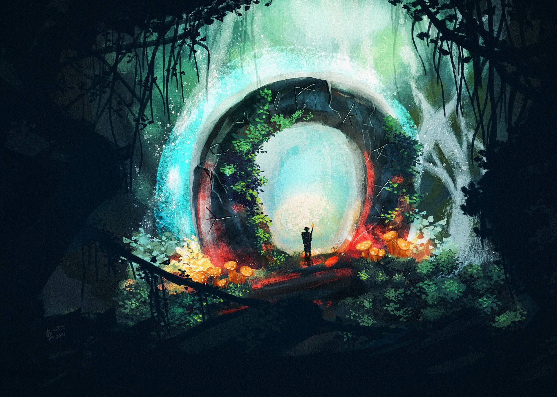 ArtStation - Speed painting - Runes Gate