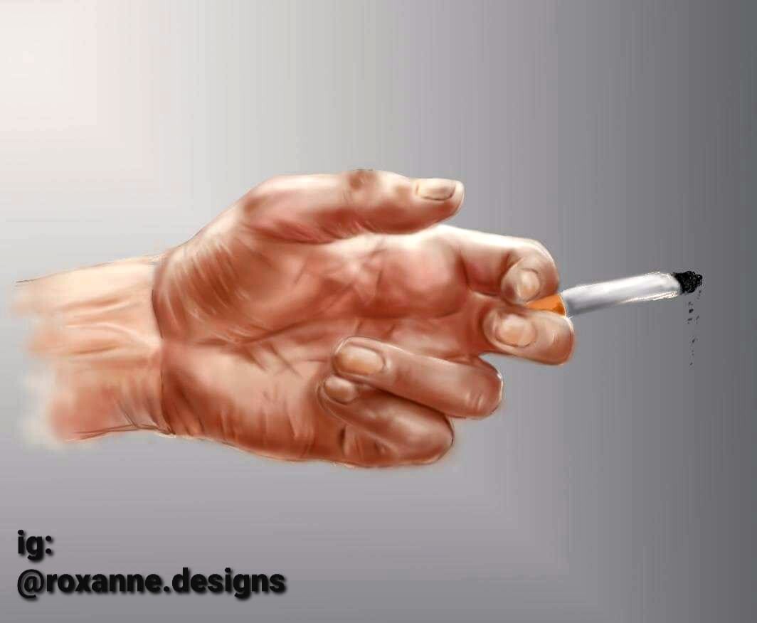 ArtStation - Hand with cigarette study