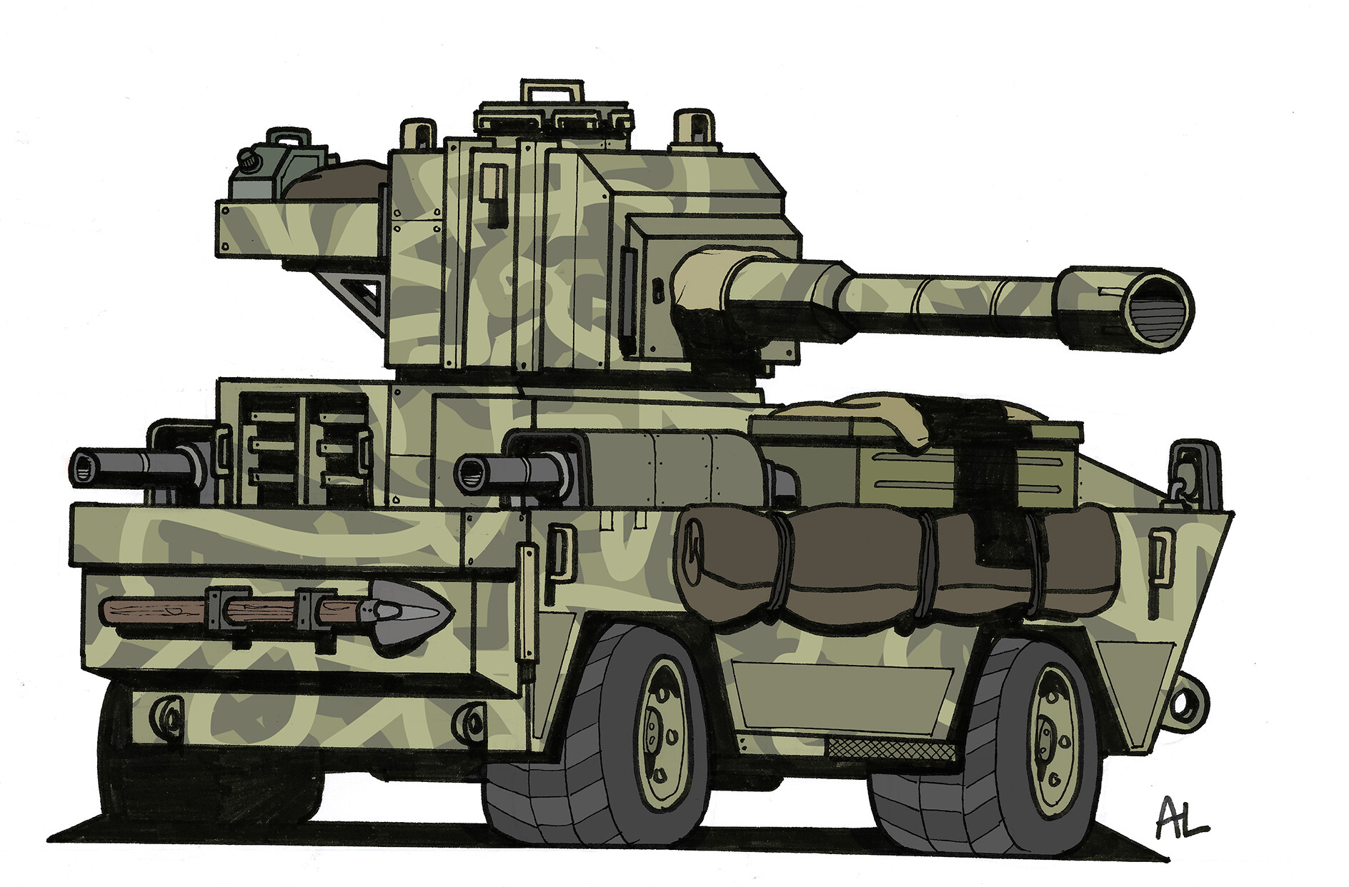 ArtStation - AMX-56 Jungle Amphibious Tank