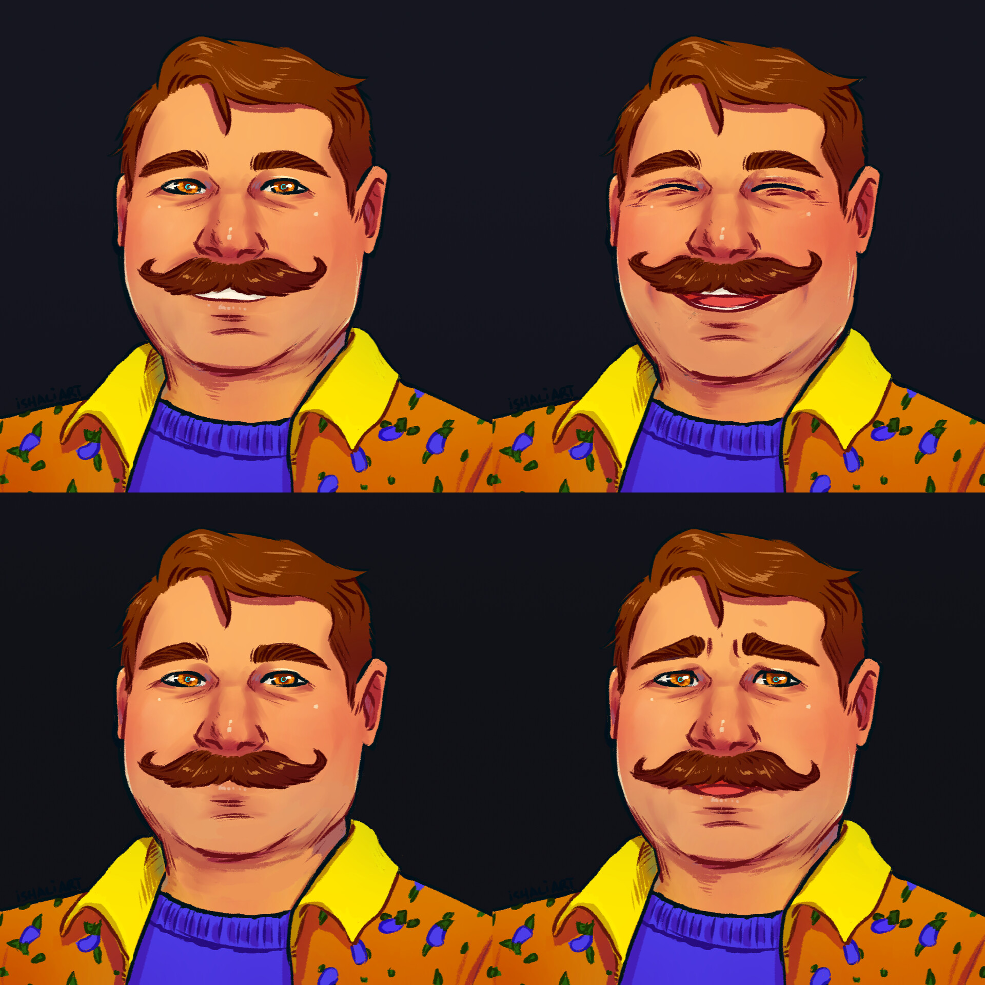 Ishali Page - Stardew Valley Portraits: Gus