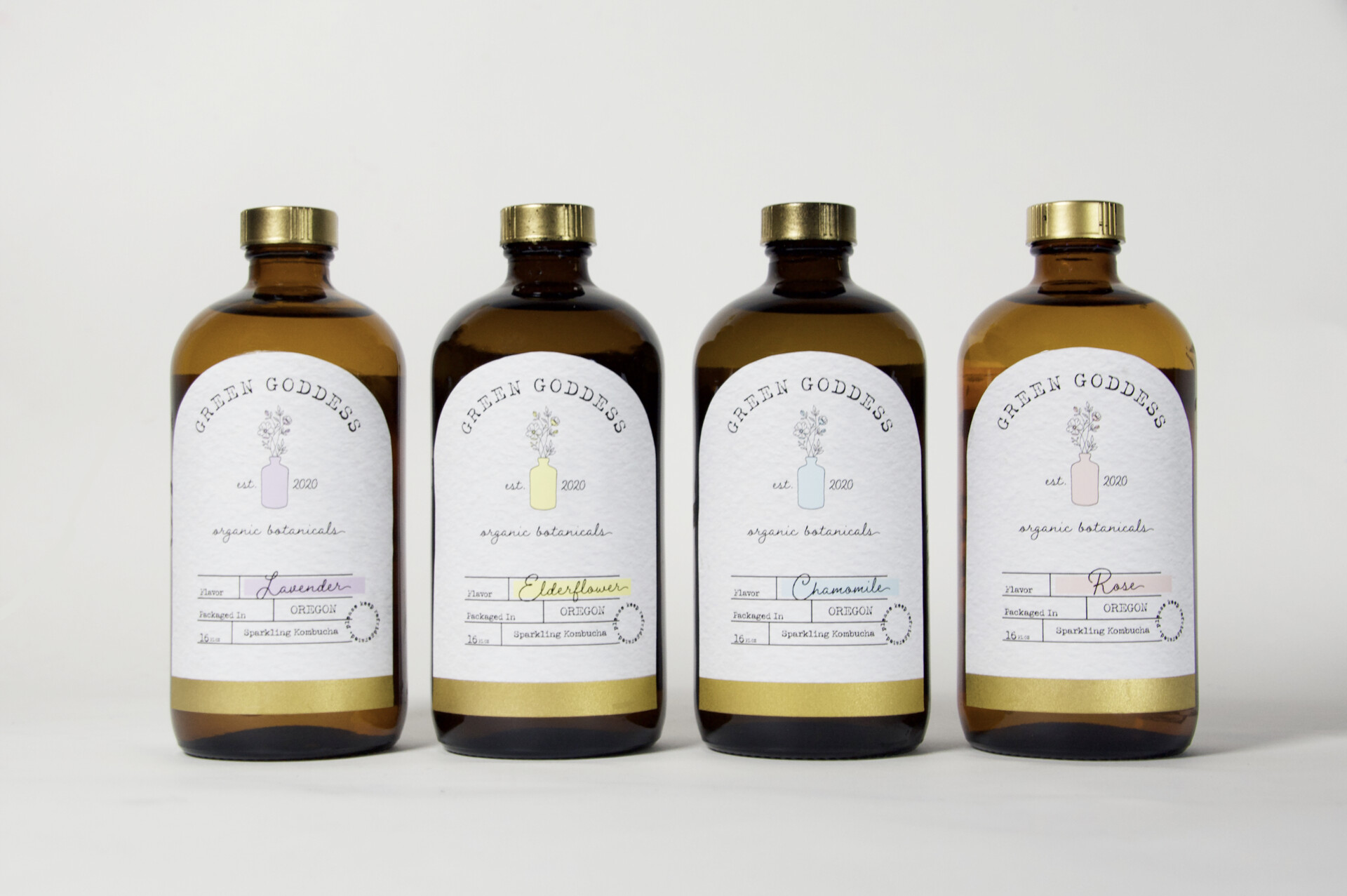 SK Hall - Green Goddess Kombucha Branding