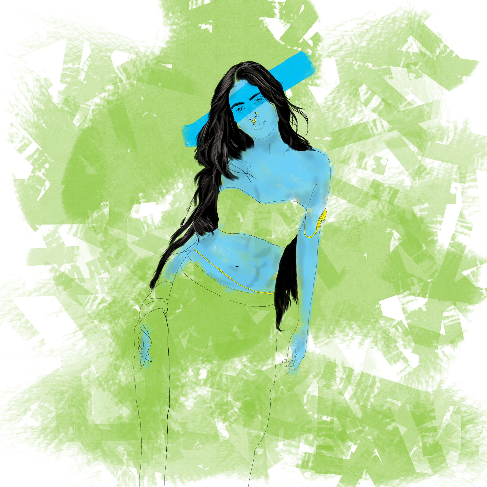 ArtStation - Line art Urvashi, malavika mohanan