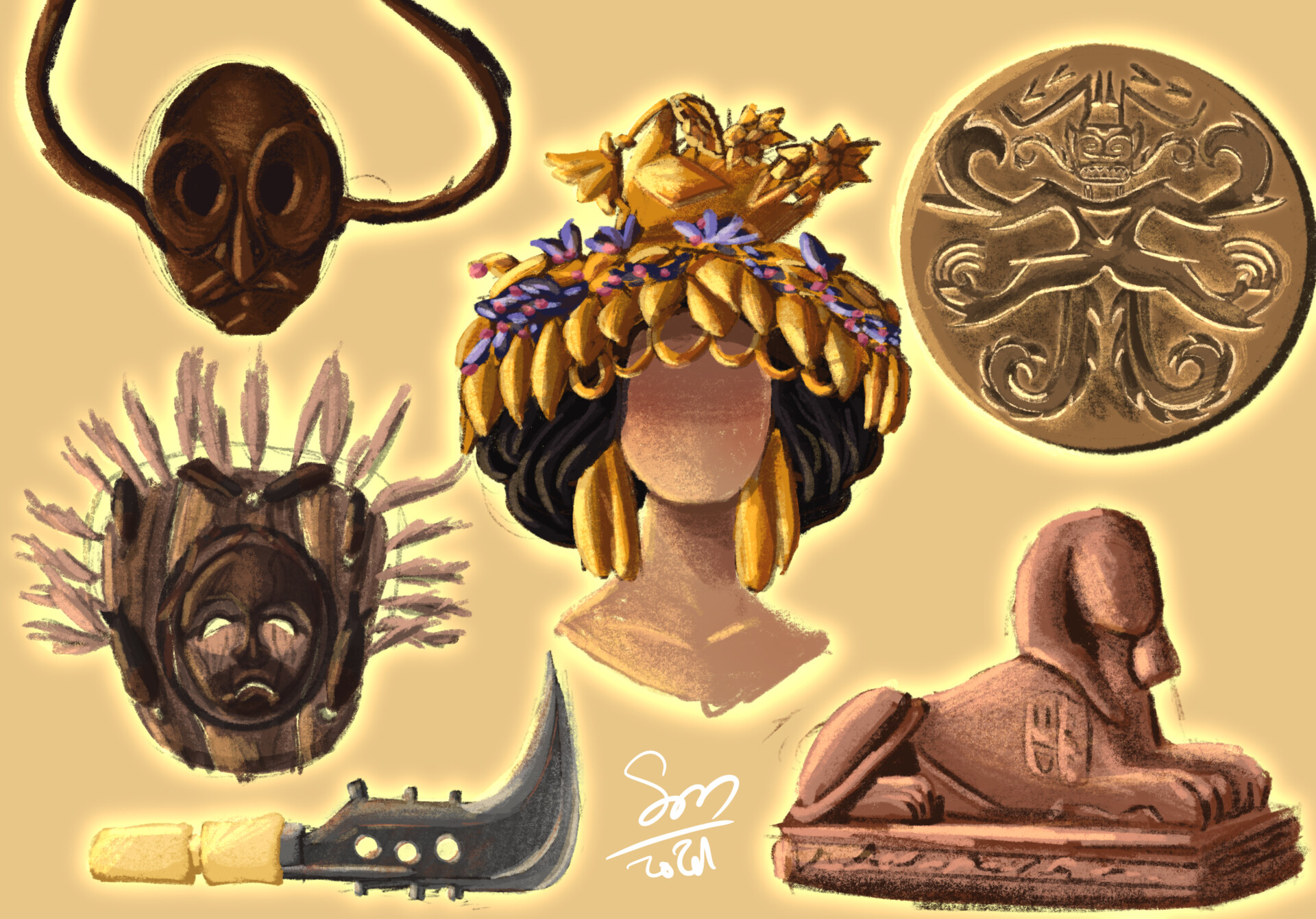ArtStation - Cultural Item Sketches