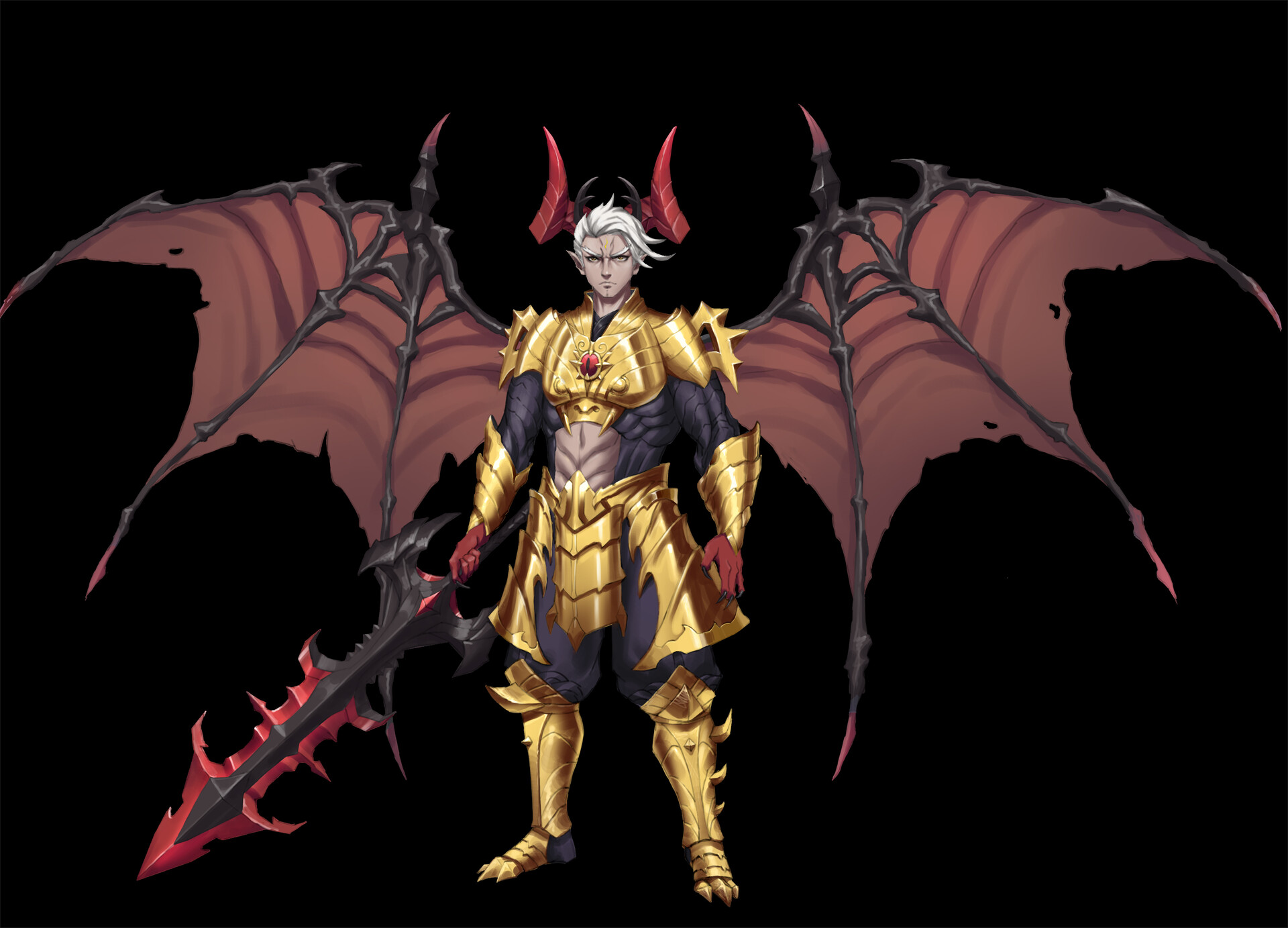 ArtStation - Devil and Swordsman