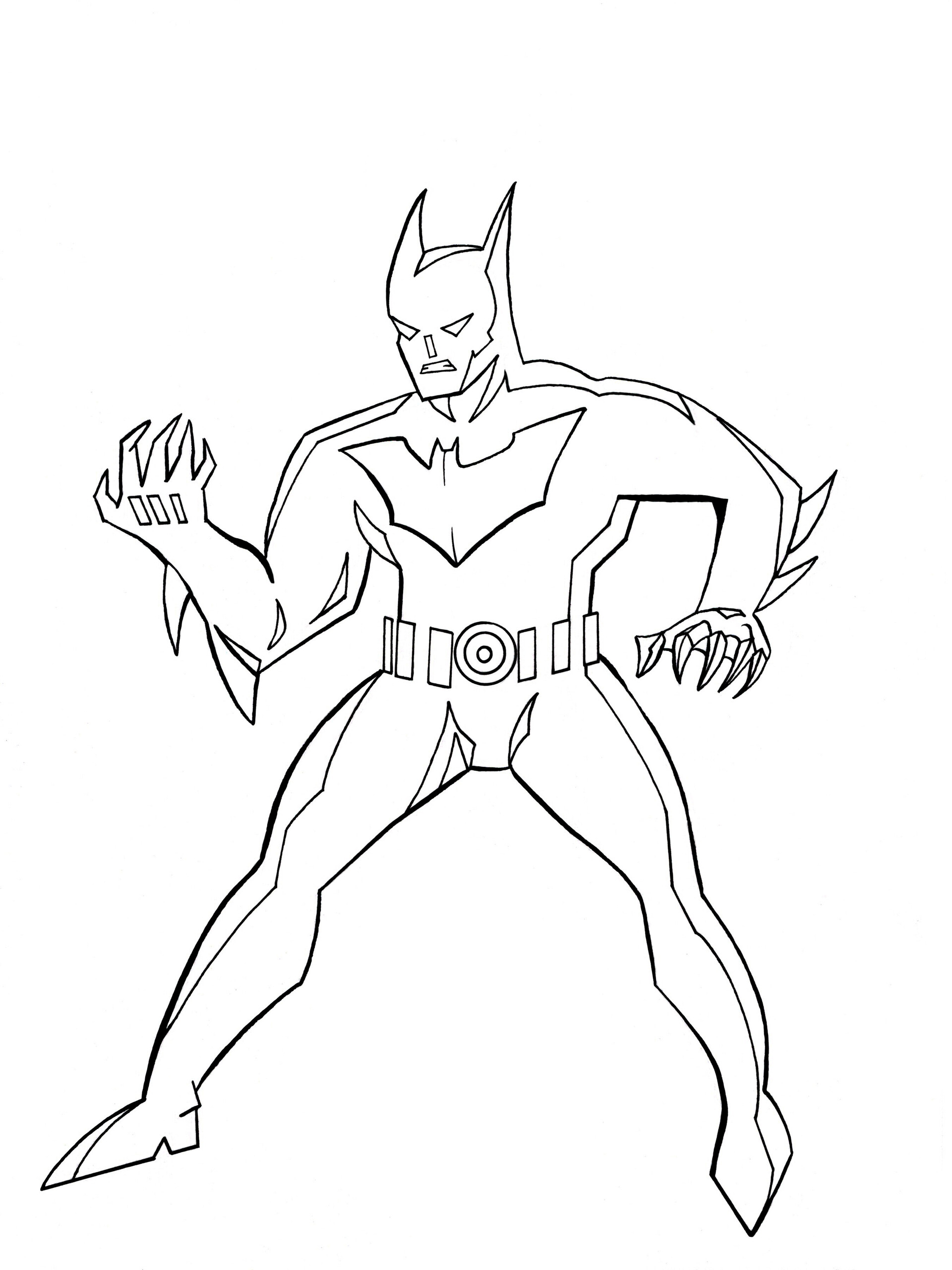 batman beyond coloring sheet