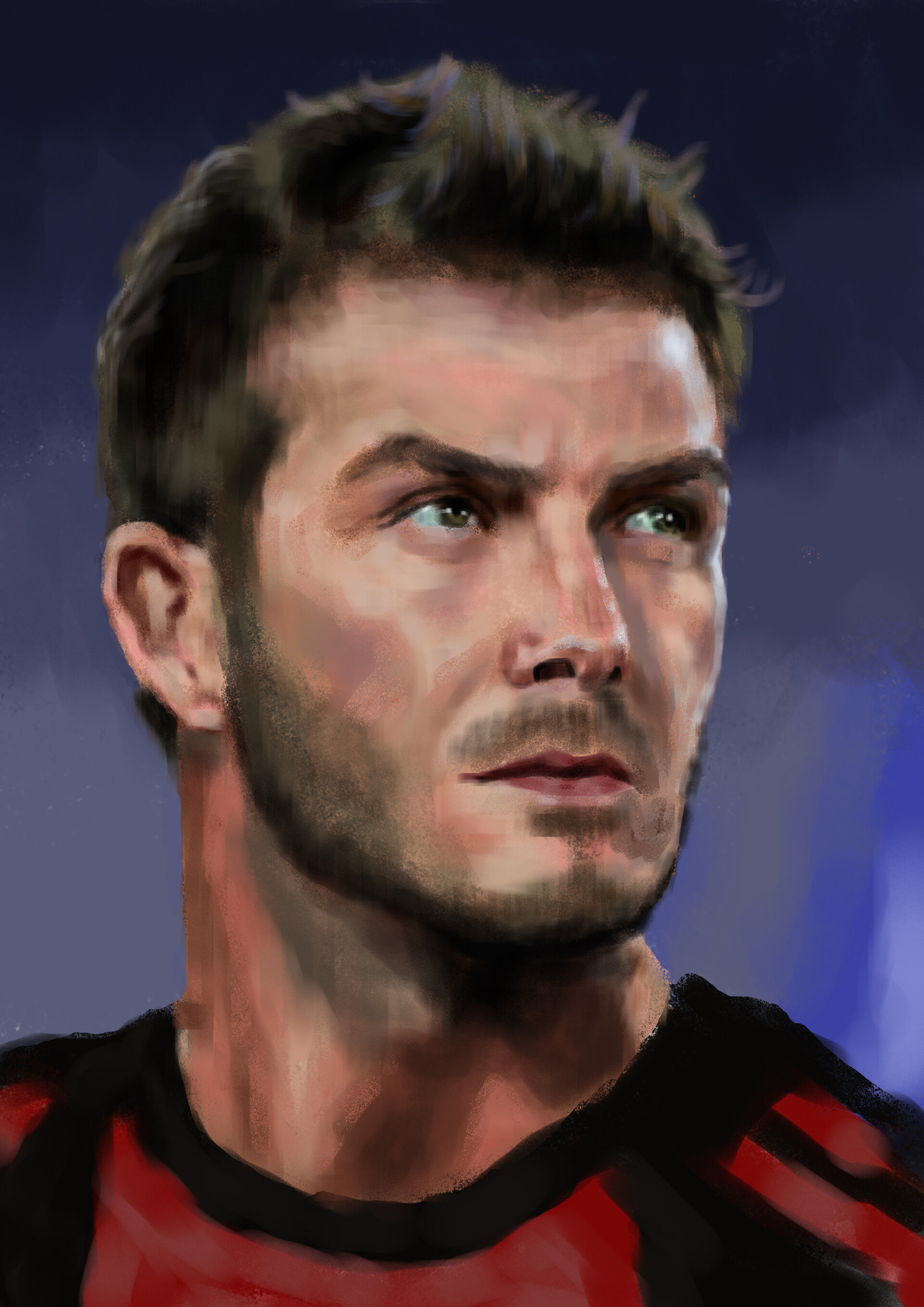 ArtStation - David Beckham Portrait