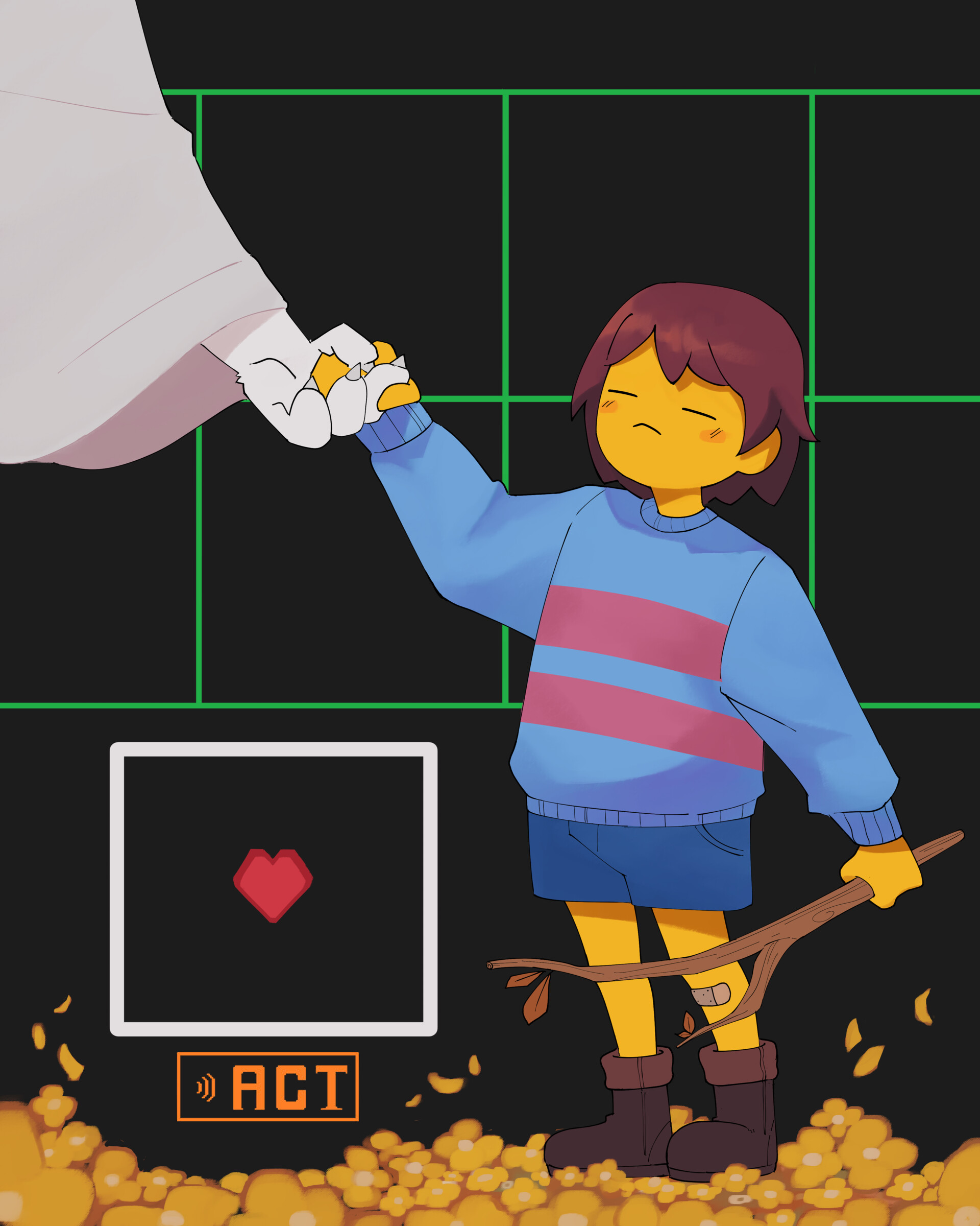 ArtStation - FIGHT or ACT (Undetale fanart)