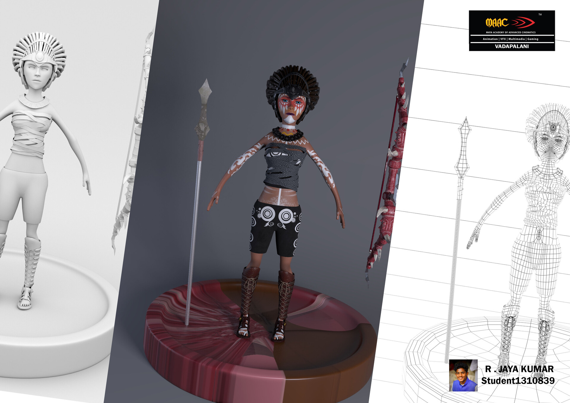 Jayakumar R - Character Design: low poly(gaming), Films, basic model