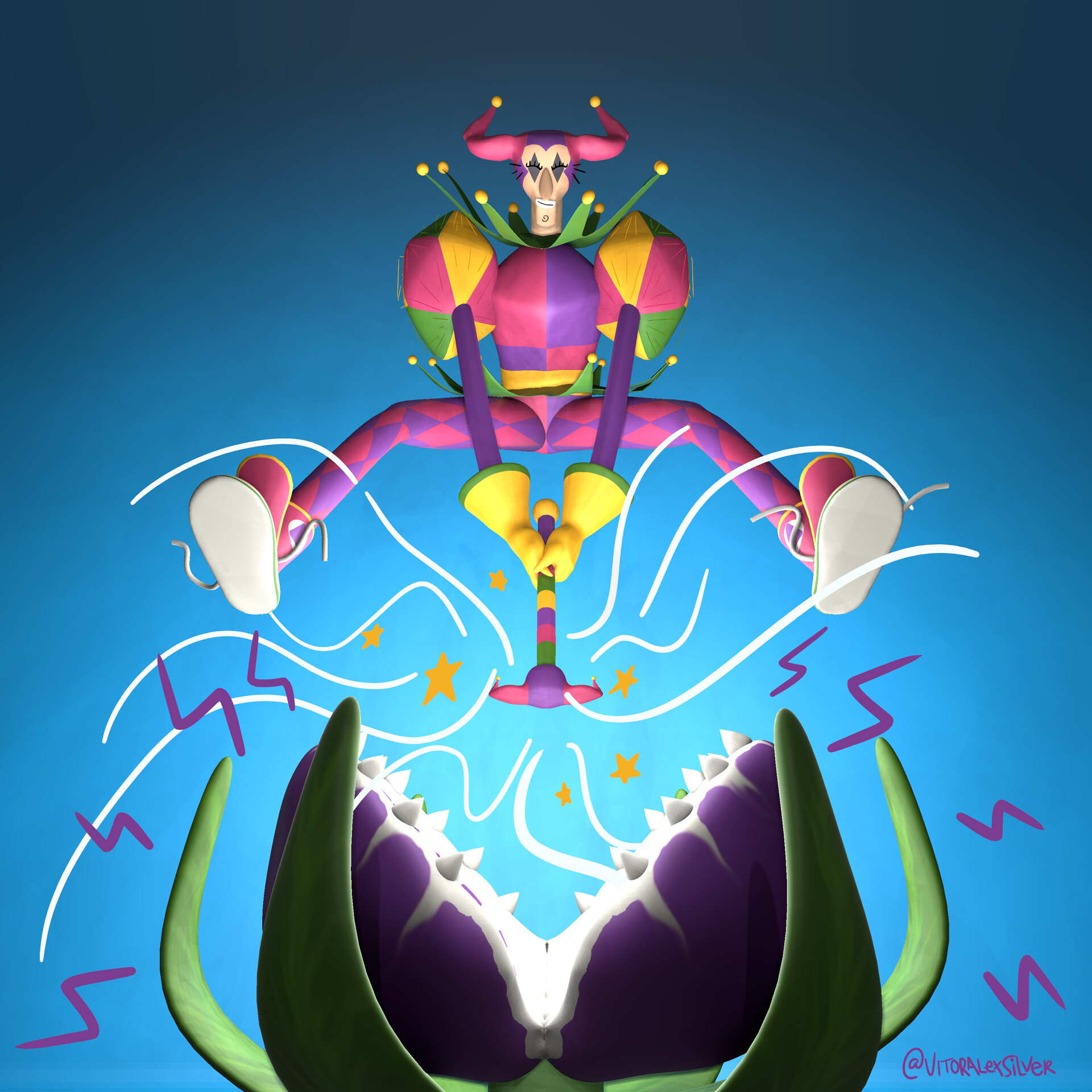 ArtStation - JUMP! JUMP! JUMP! Redesign do Fargus de Pandemonium! (Fan Art)