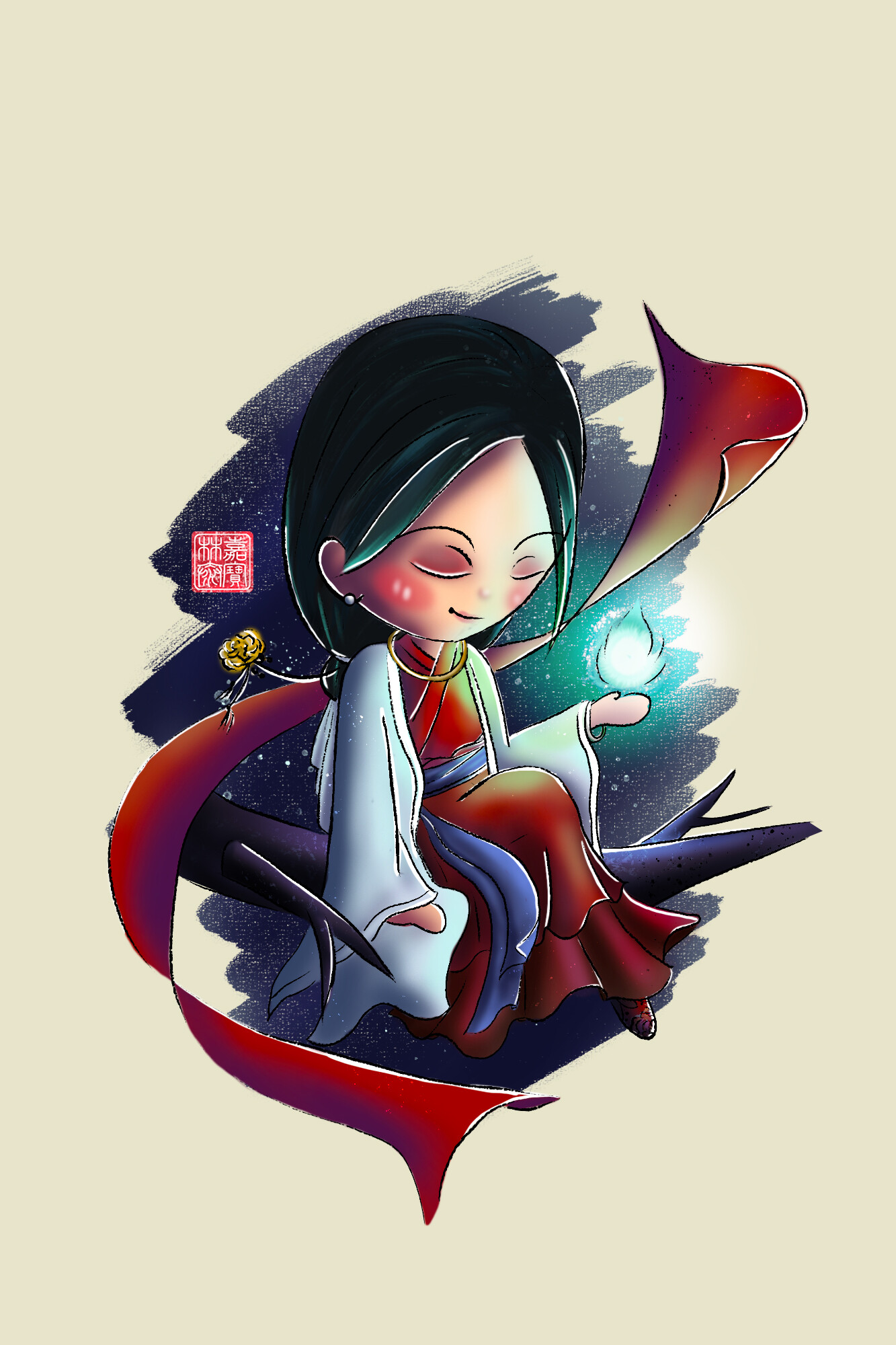ArtStation - Chibi Character Illustration for "Cửu Long Quái Sự Ký ...
