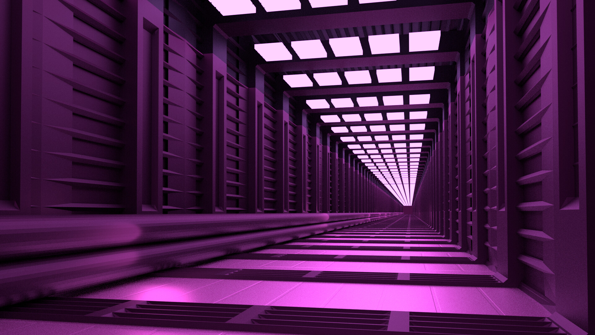 ArtStation - Never ending neon path