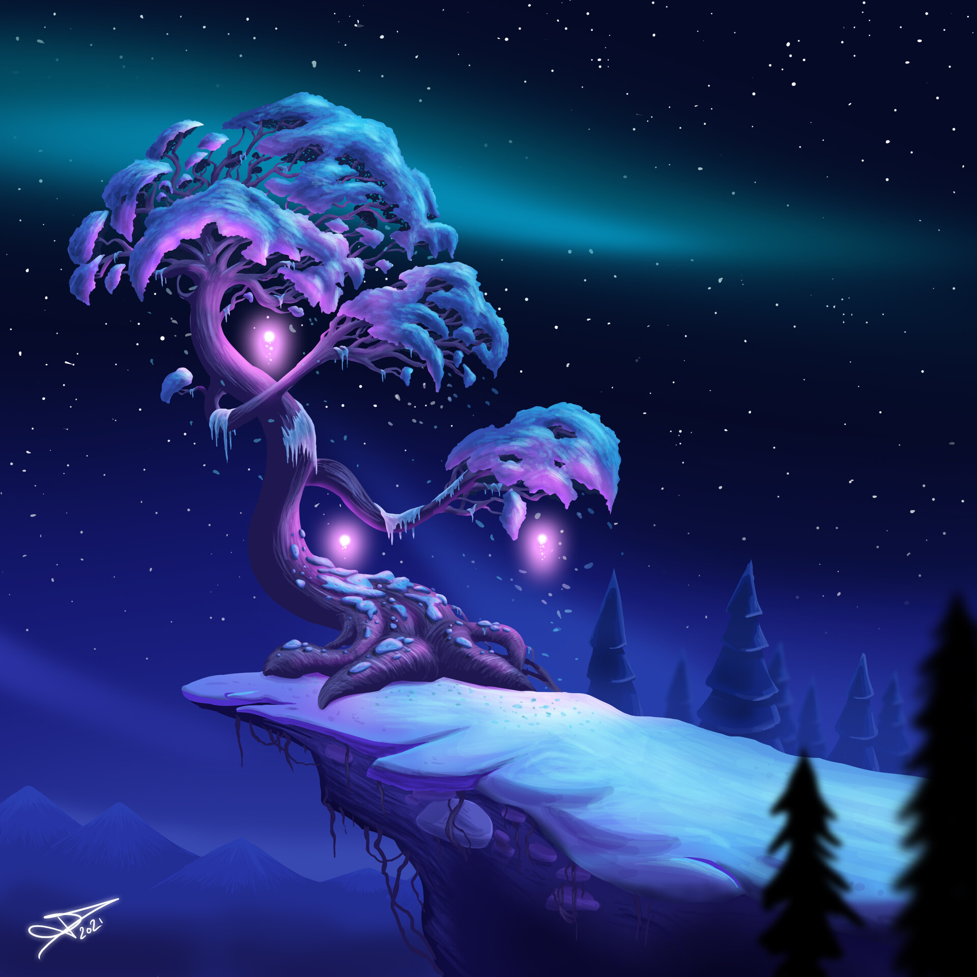 ArtStation - Arbre magique - Inspiration Ori
