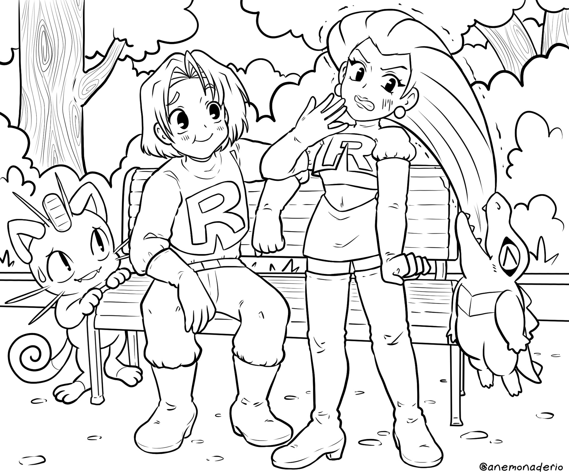 pokemon team rocket coloring pages