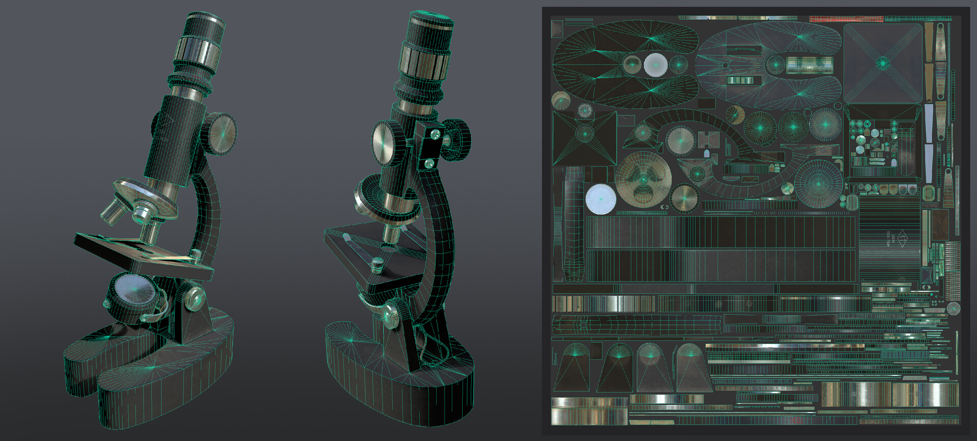 Dennis Welling - Old Microscope 3D-model