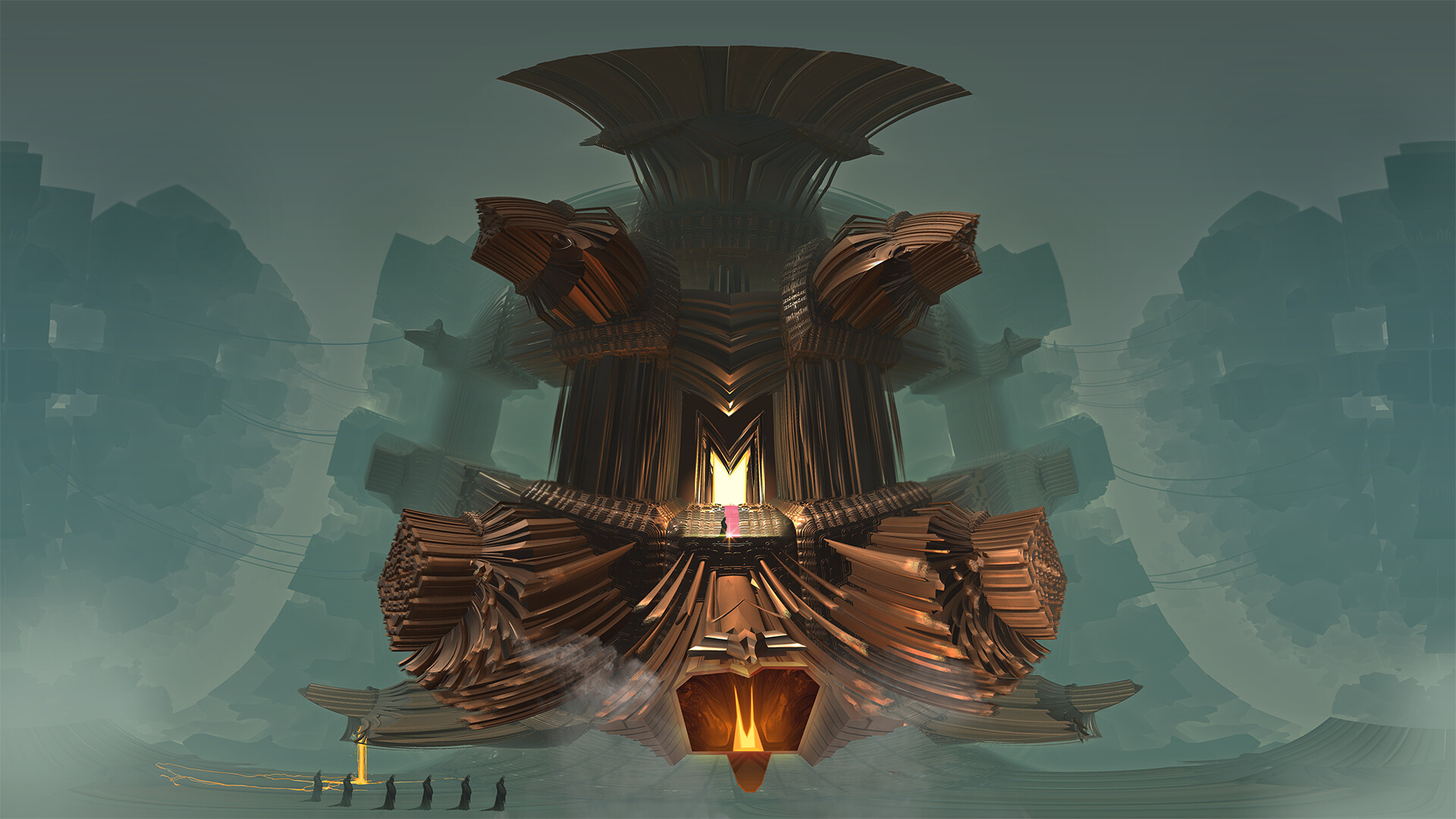 ArtStation - A great flying temple