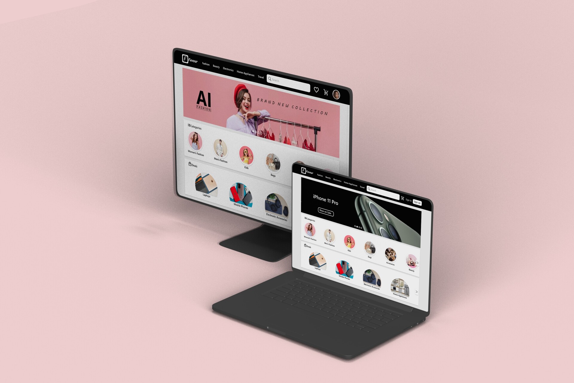 ArtStation - Minimalistic Shopping website UI