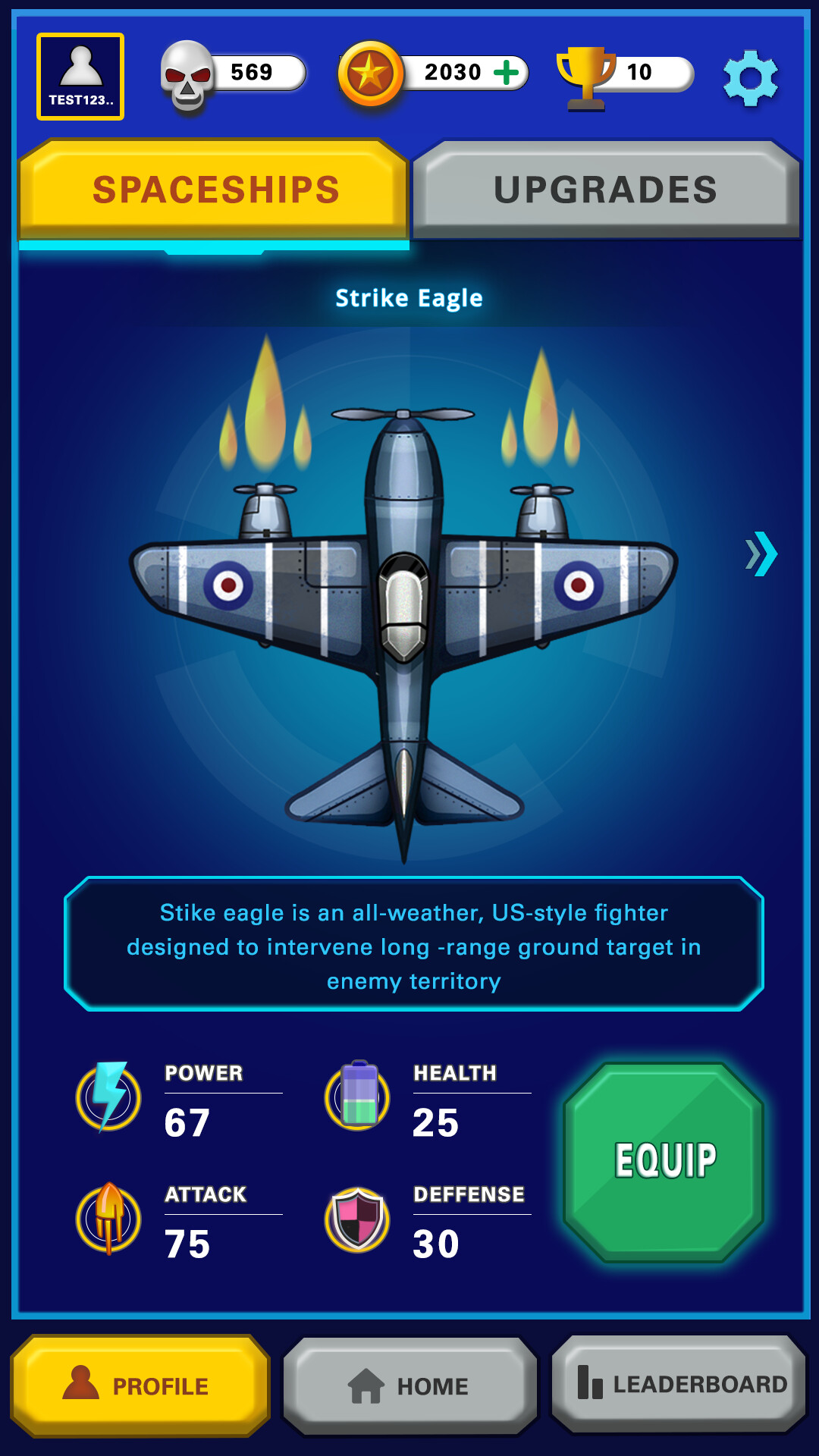 ArtStation - Air Strike Game UI