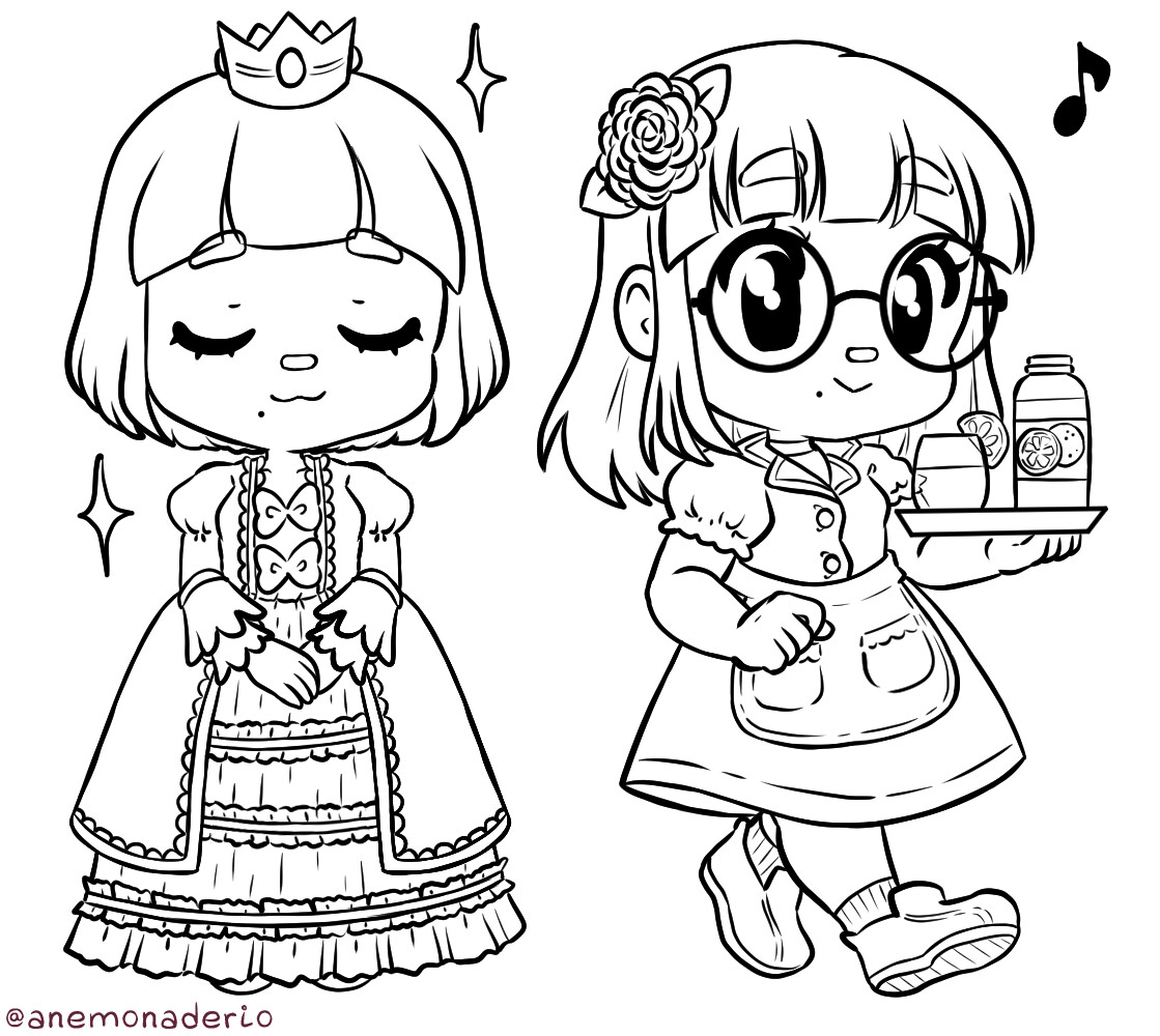 animal crossing villagers coloring pages