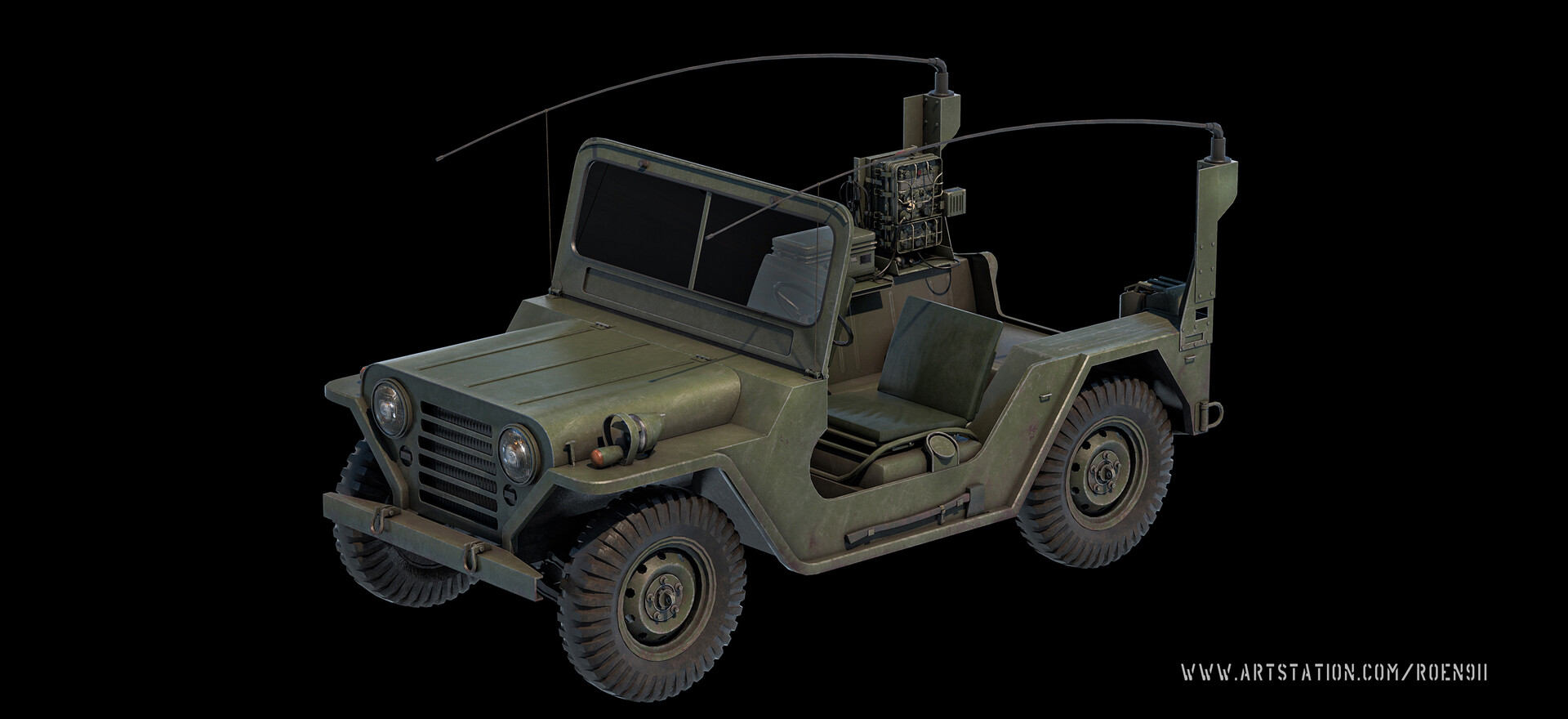 ArtStation - M151A1 Jeep 3d model