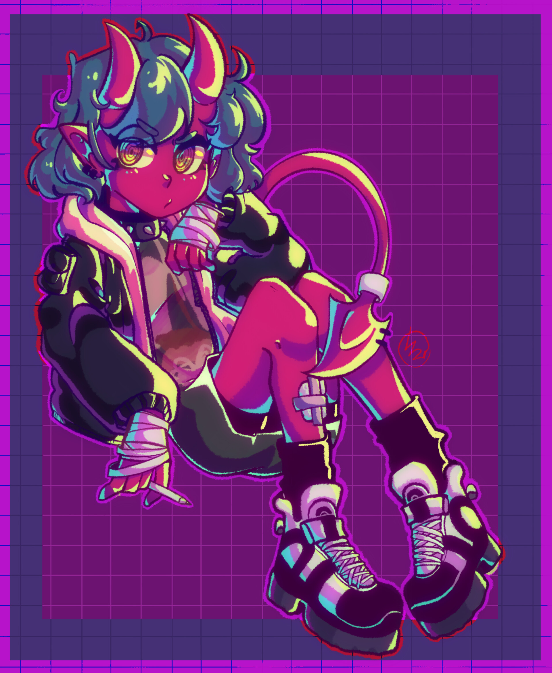 ArtStation - Neon Oni