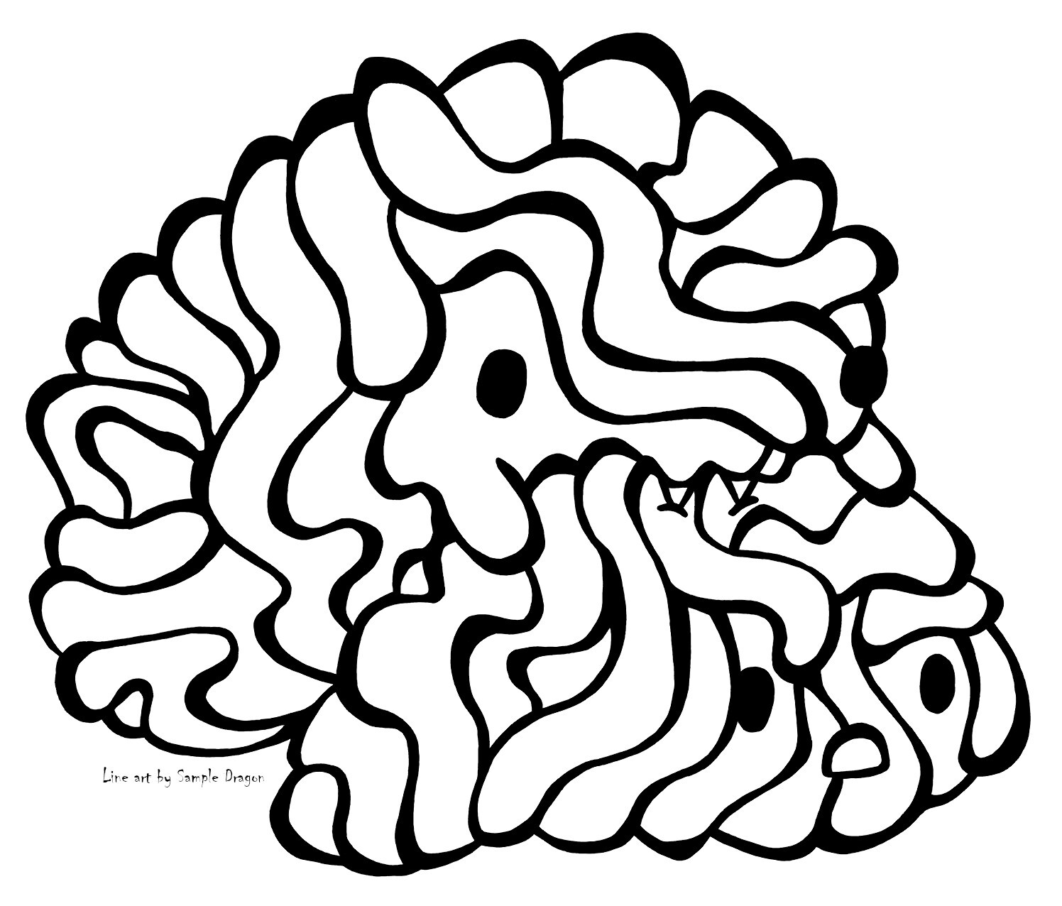 brain coral coloring page