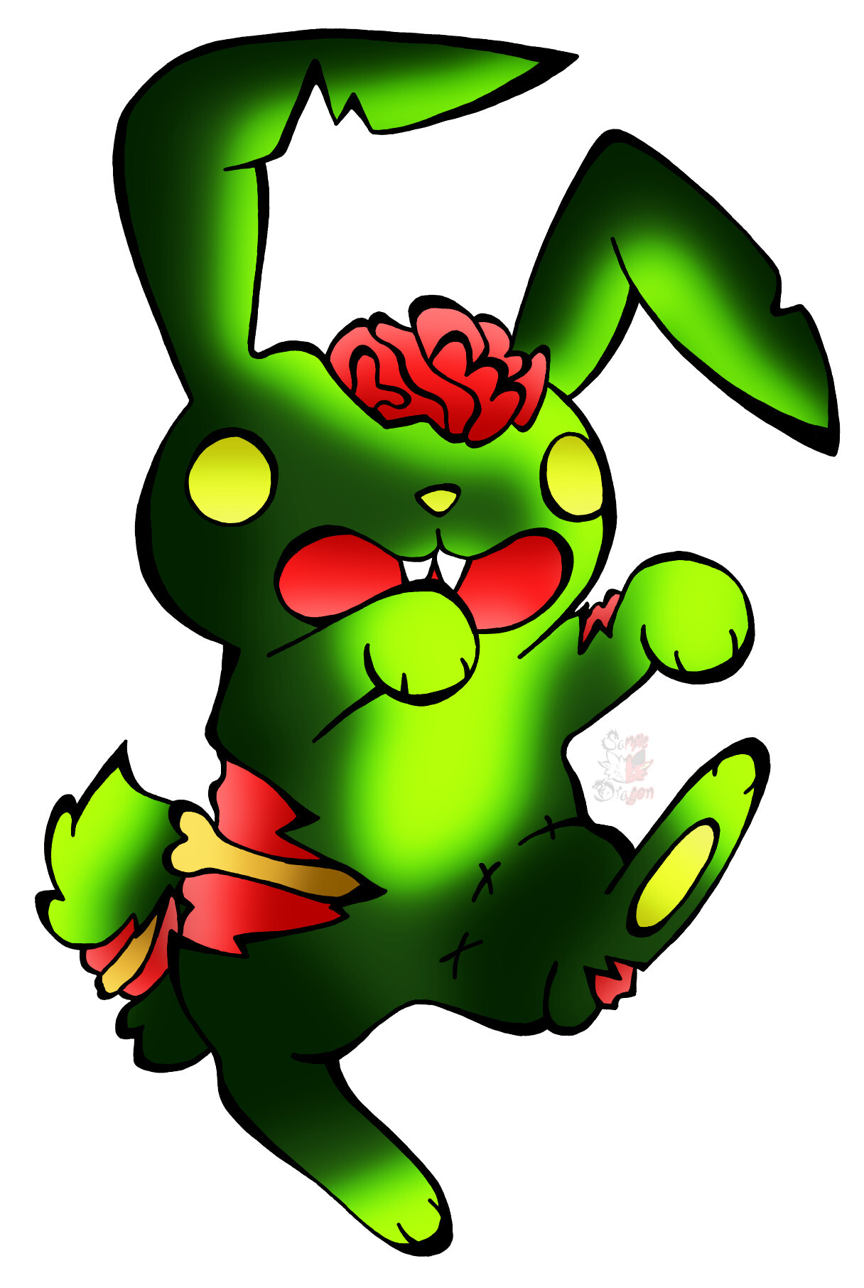 ArtStation - Walking Undead Bunny Coloring Page Free2Use