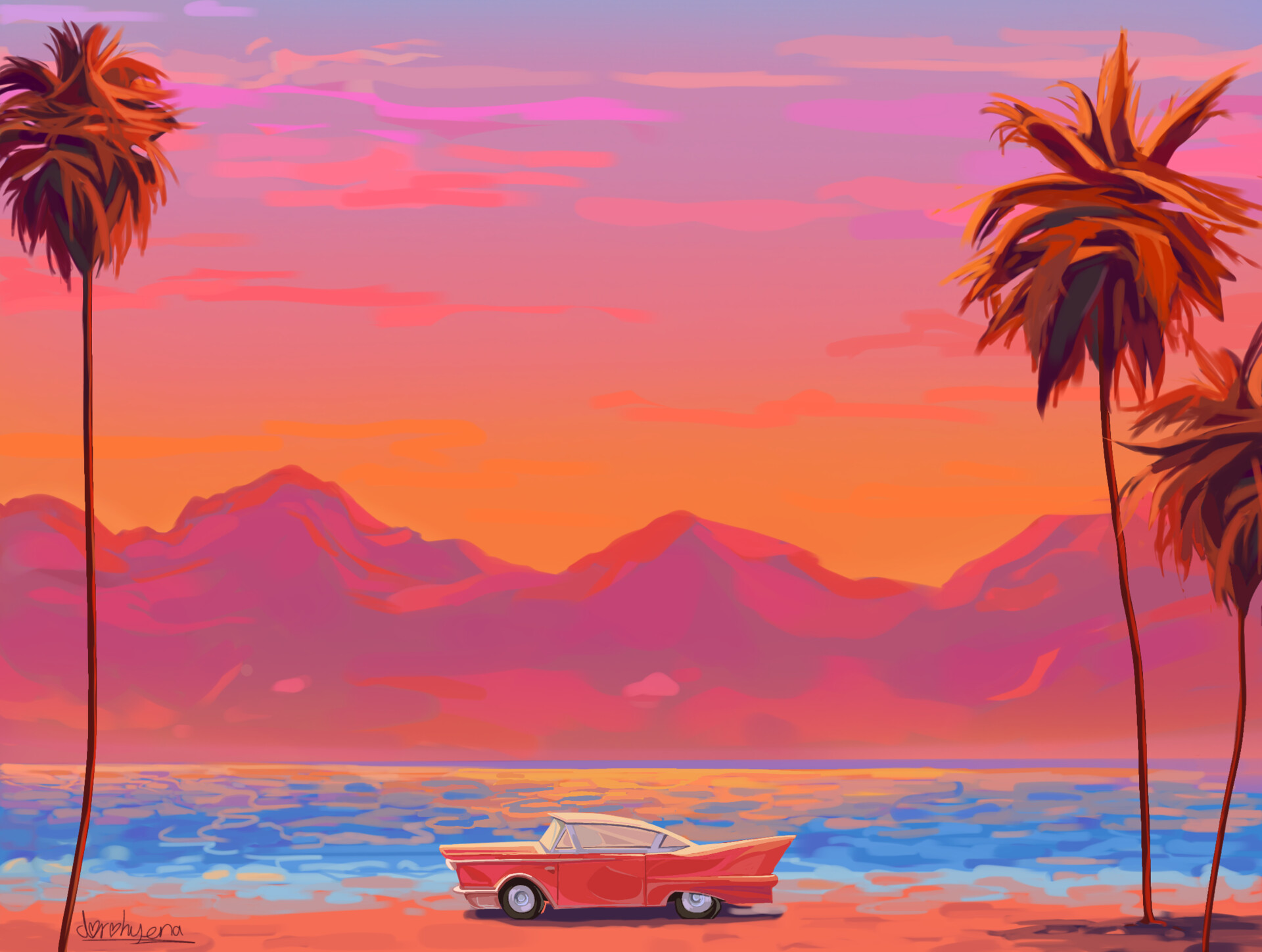 ArtStation - California beach ride