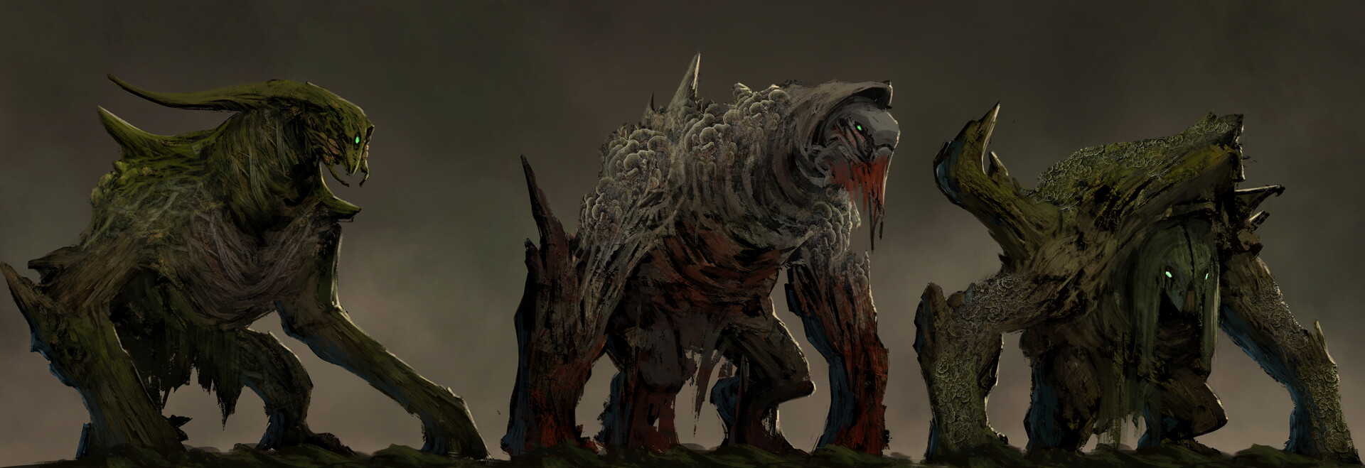 Gordon Christian - Nature Golem Creature Concepts