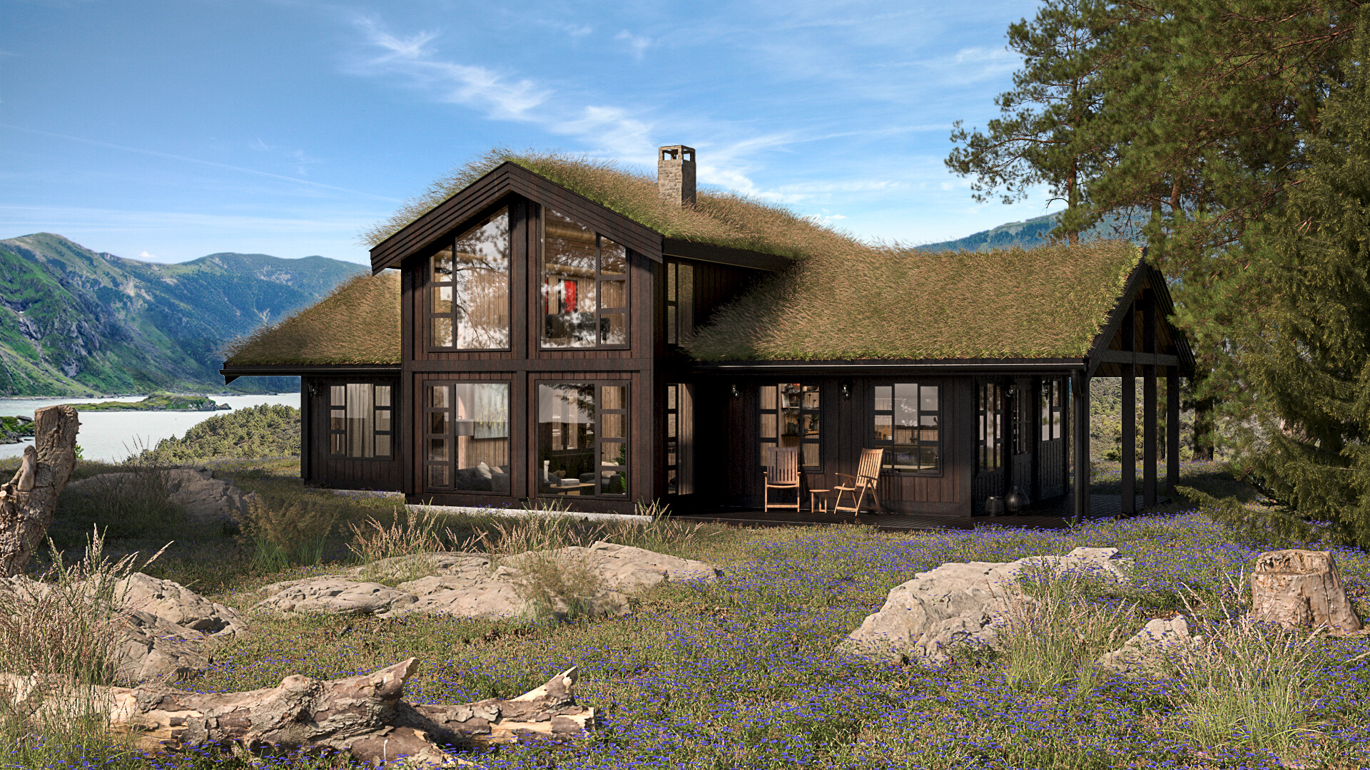 ArtStation - Forest Cabin