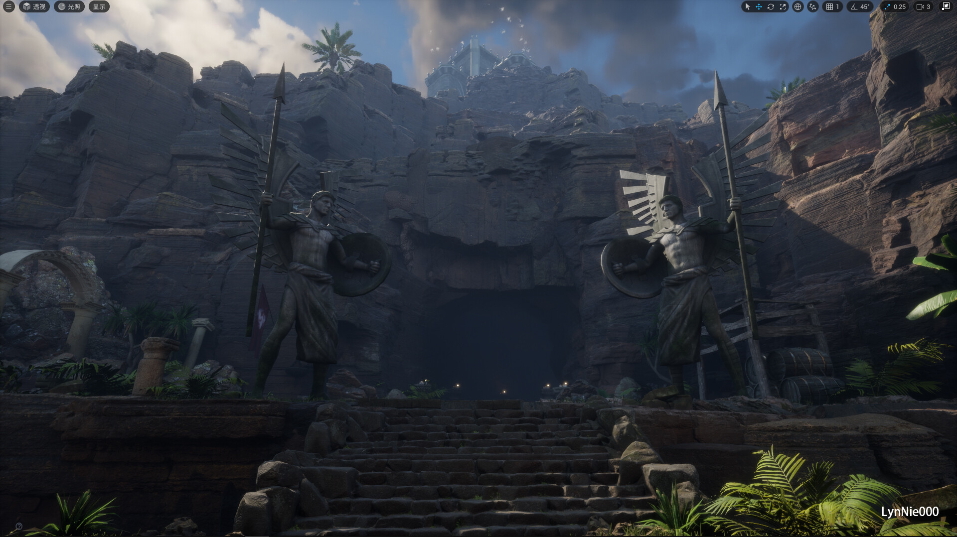 ArtStation - UE5场景练习-亚热带遗迹小岛（UE5 Scene Practice-Subtropical Relic small ...