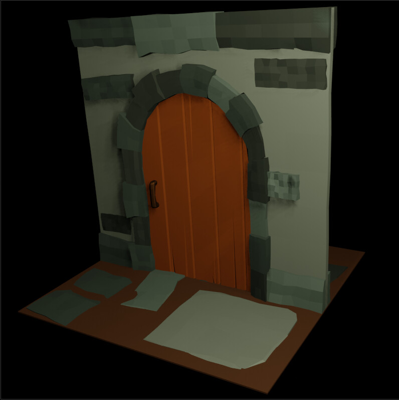 ArtStation - low poly dungeon