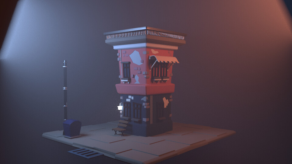 ArtStation - cartoon building
