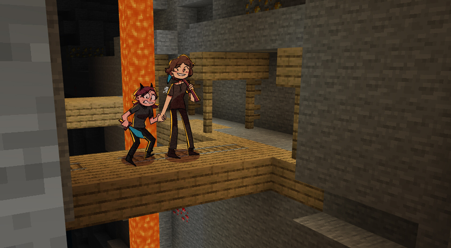 ArtStation - Playing minecraft xd