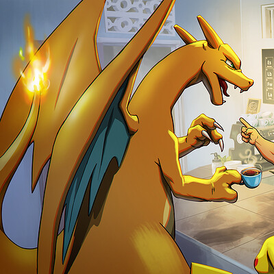 charizard eats ash