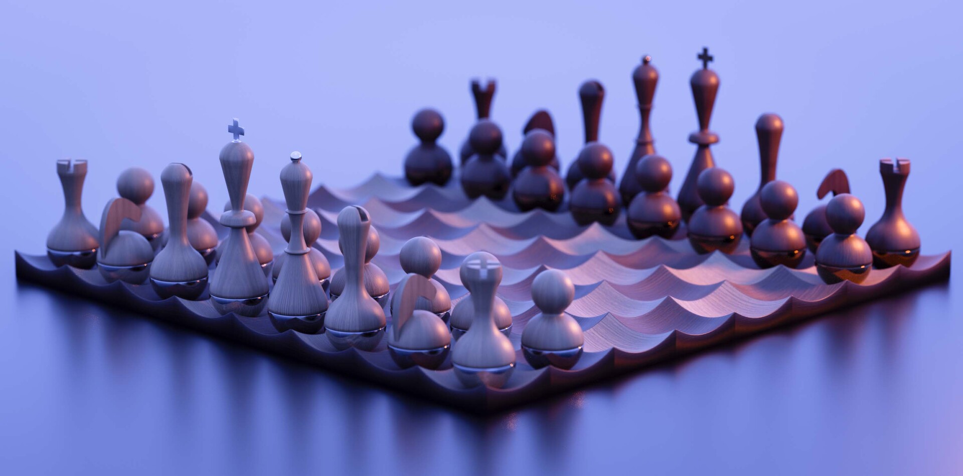ArtStation - Wobble Chess Set
