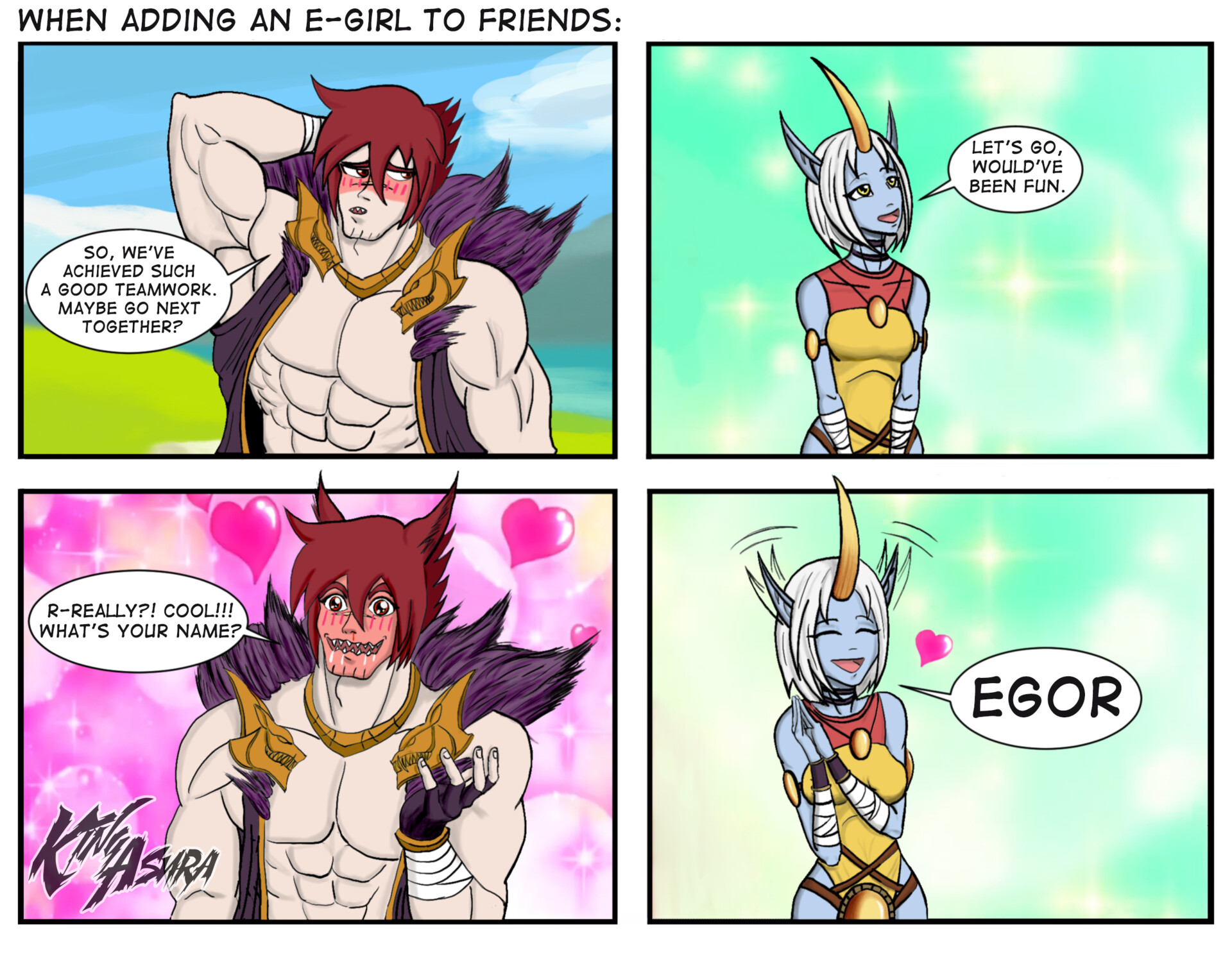 ArtStation - When adding an E-girl to friends