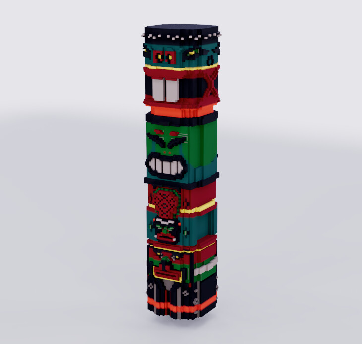 ArtStation - Tiki Totem Pole Column
