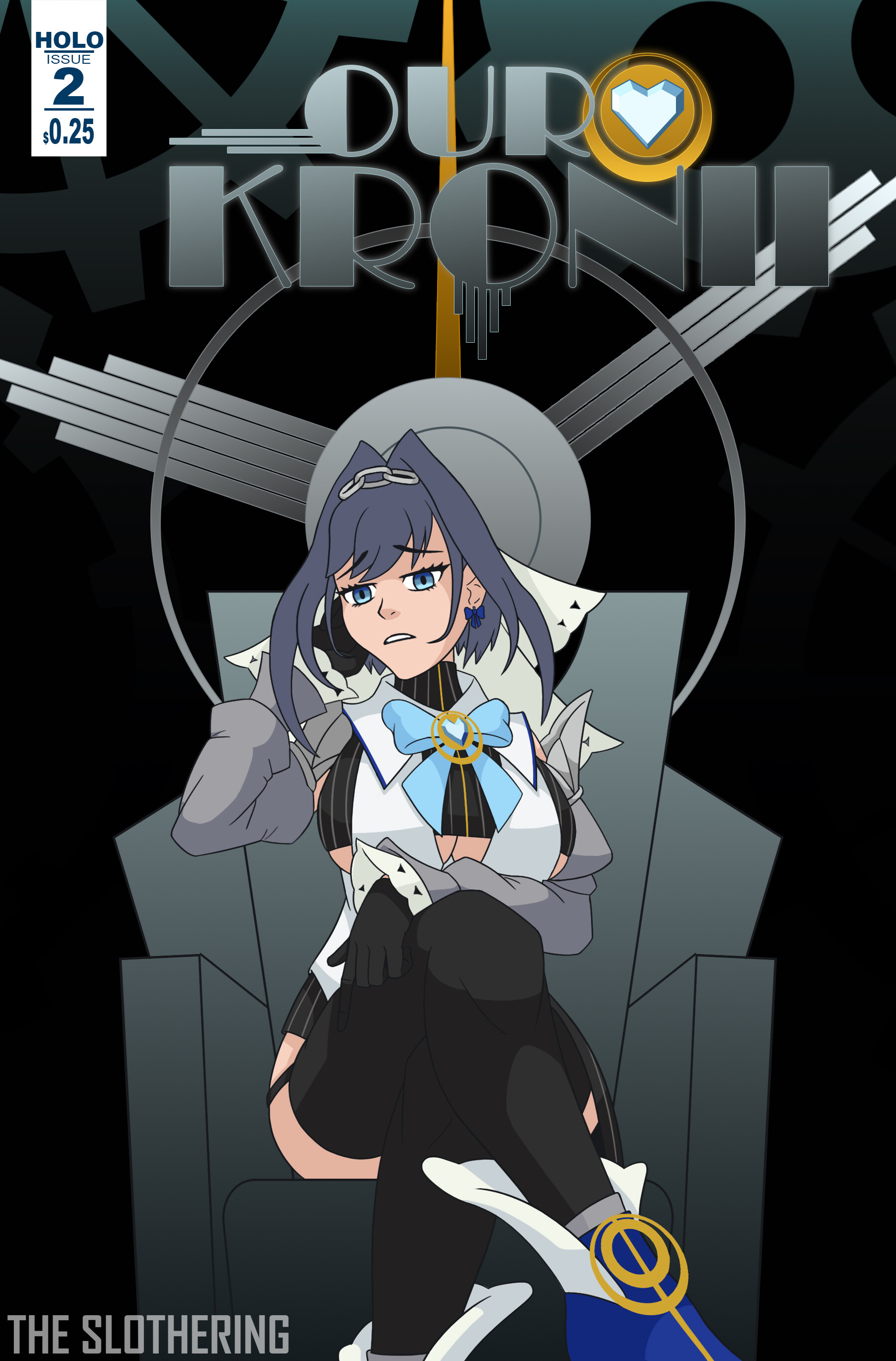 ArtStation - Ouro Kronii (fan comic cover)