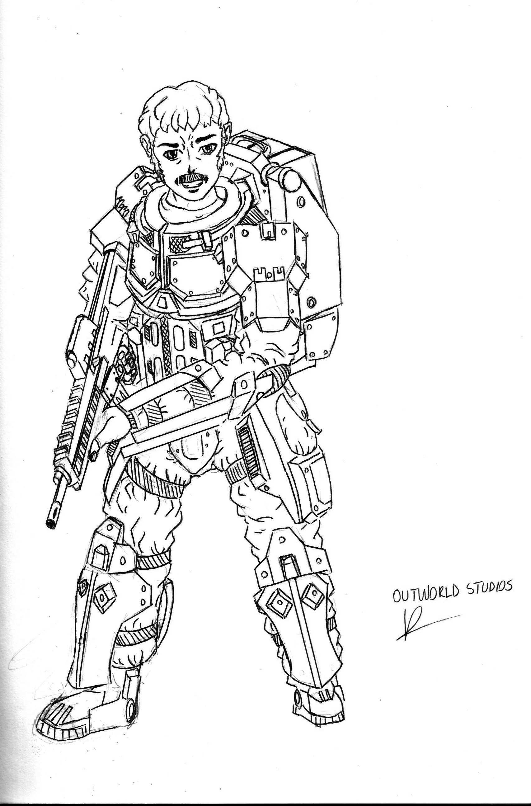 Halo Brute Coloring Pages